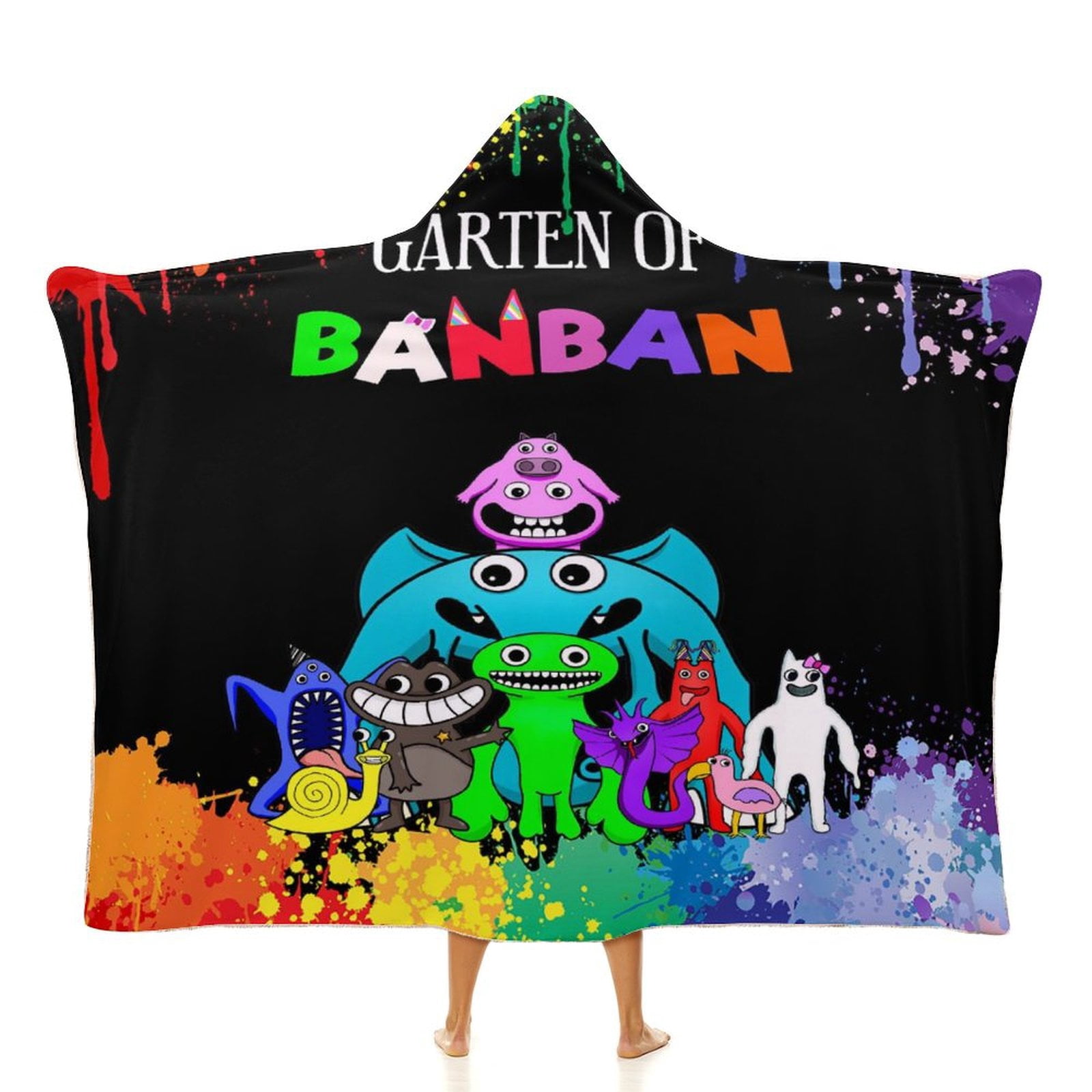 Garden of Banban Wearable Blanket Hooded Blanket Cloak Fleece Shawl ...