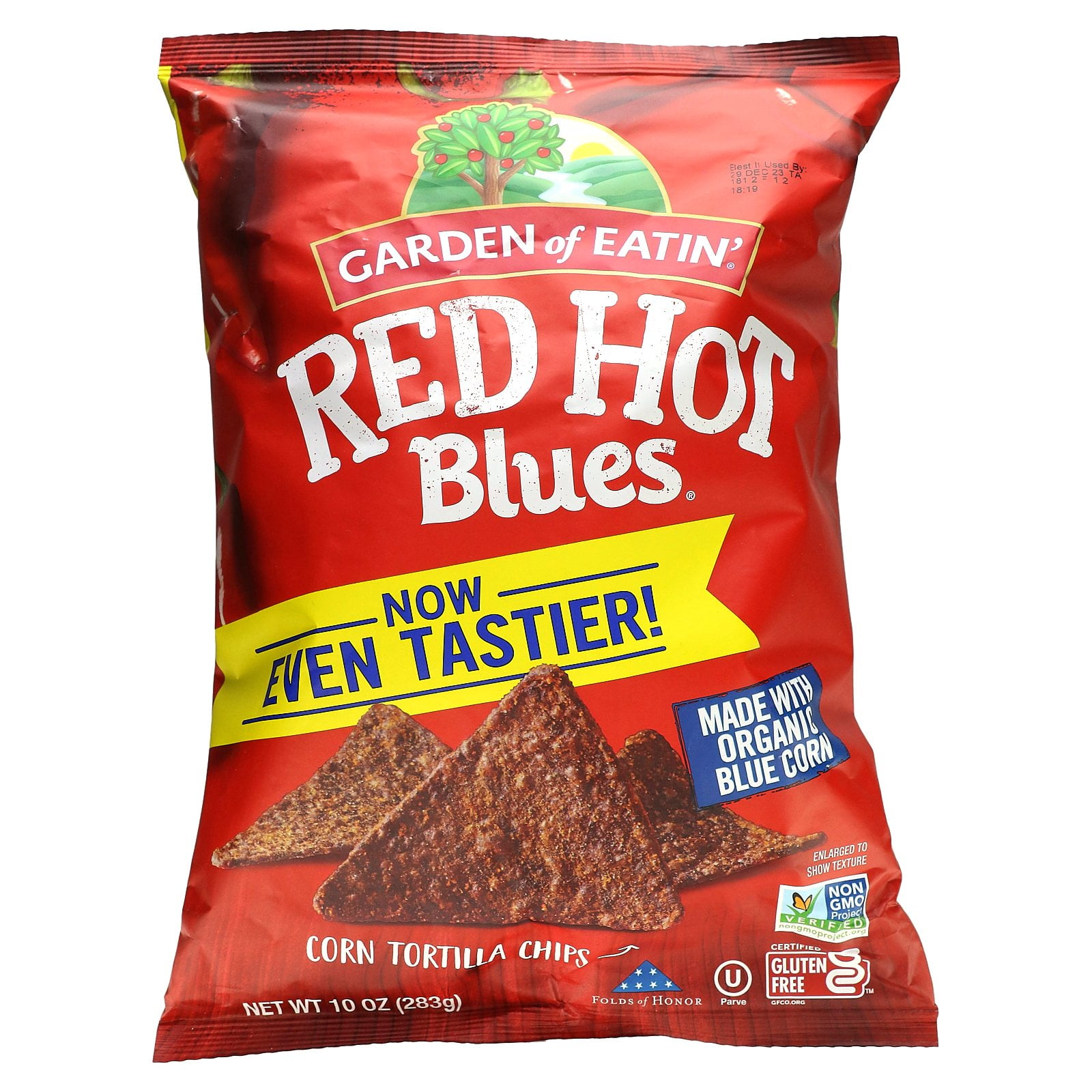 Garden of Eatin' Organic Blue Corn Tortilla Chips, Red Hot Blues, Vegan ...