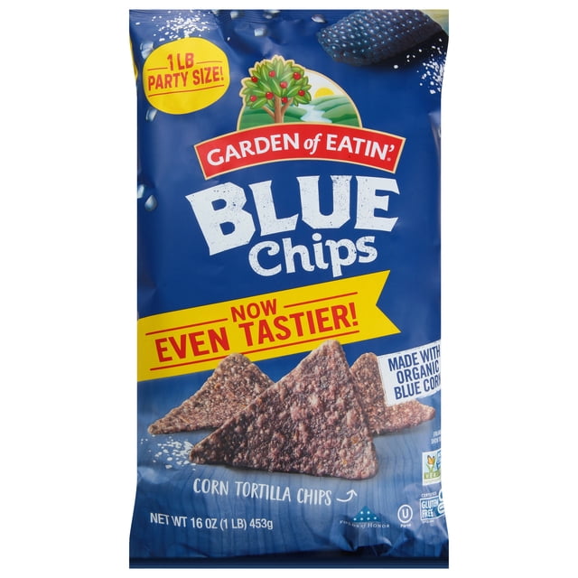 Organic Blue Corn Chips 16oz | Snack chips for staff lounges - Walmart ...