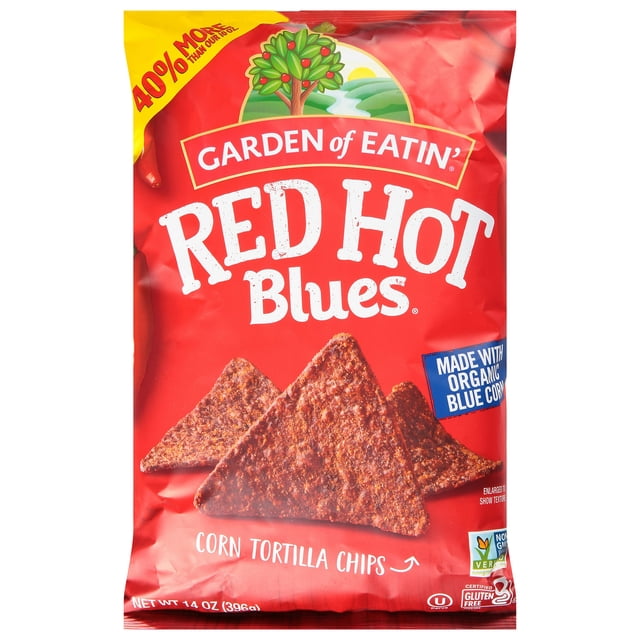 Garden of Eatin Red Hot Blues Tortilla Chips 14 oz (Pack of 6 ...
