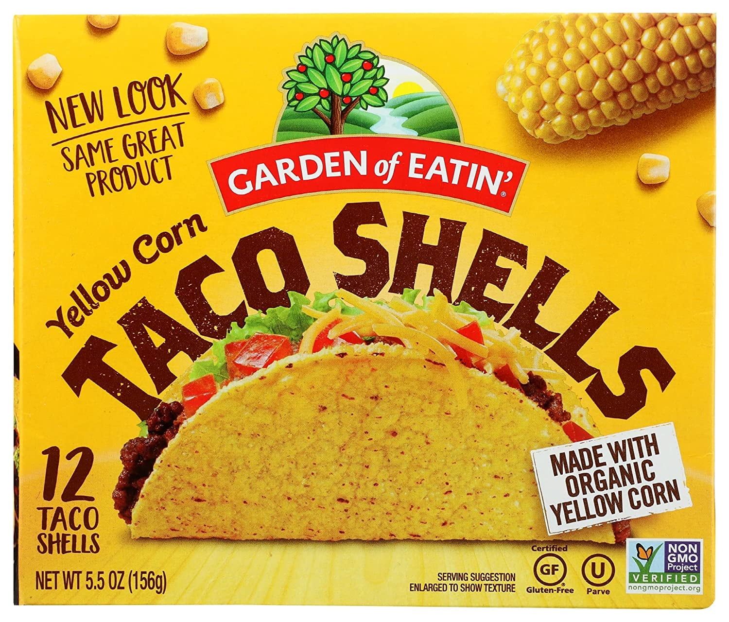 Garden of Eatin' Yellow Corn Taco Shells 12 Taco Shells Pack of 3 ...