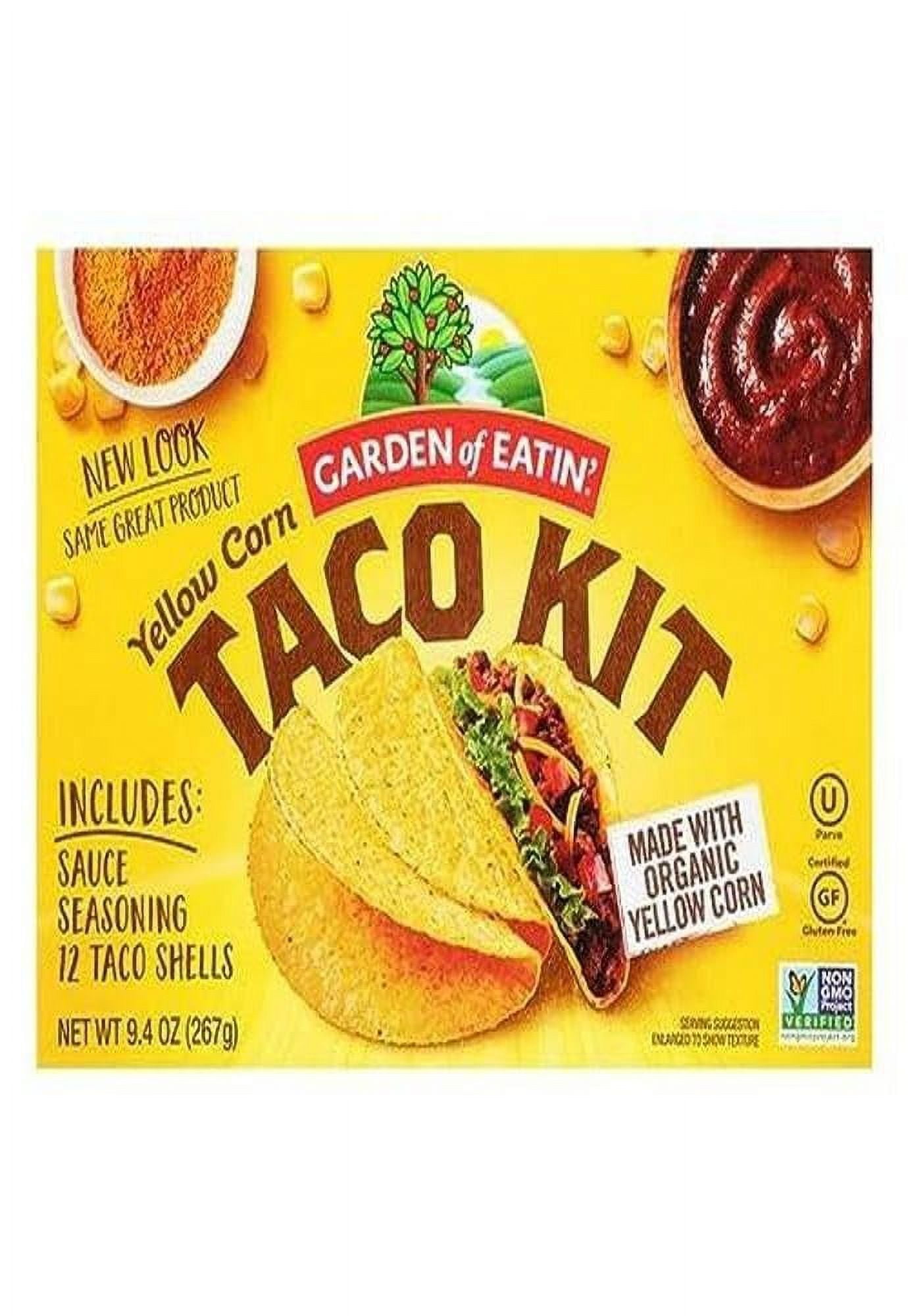 Garden of Eatin', Yellow RE32 Corn Taco Shells, Dinner Kit, 12 Taco ...