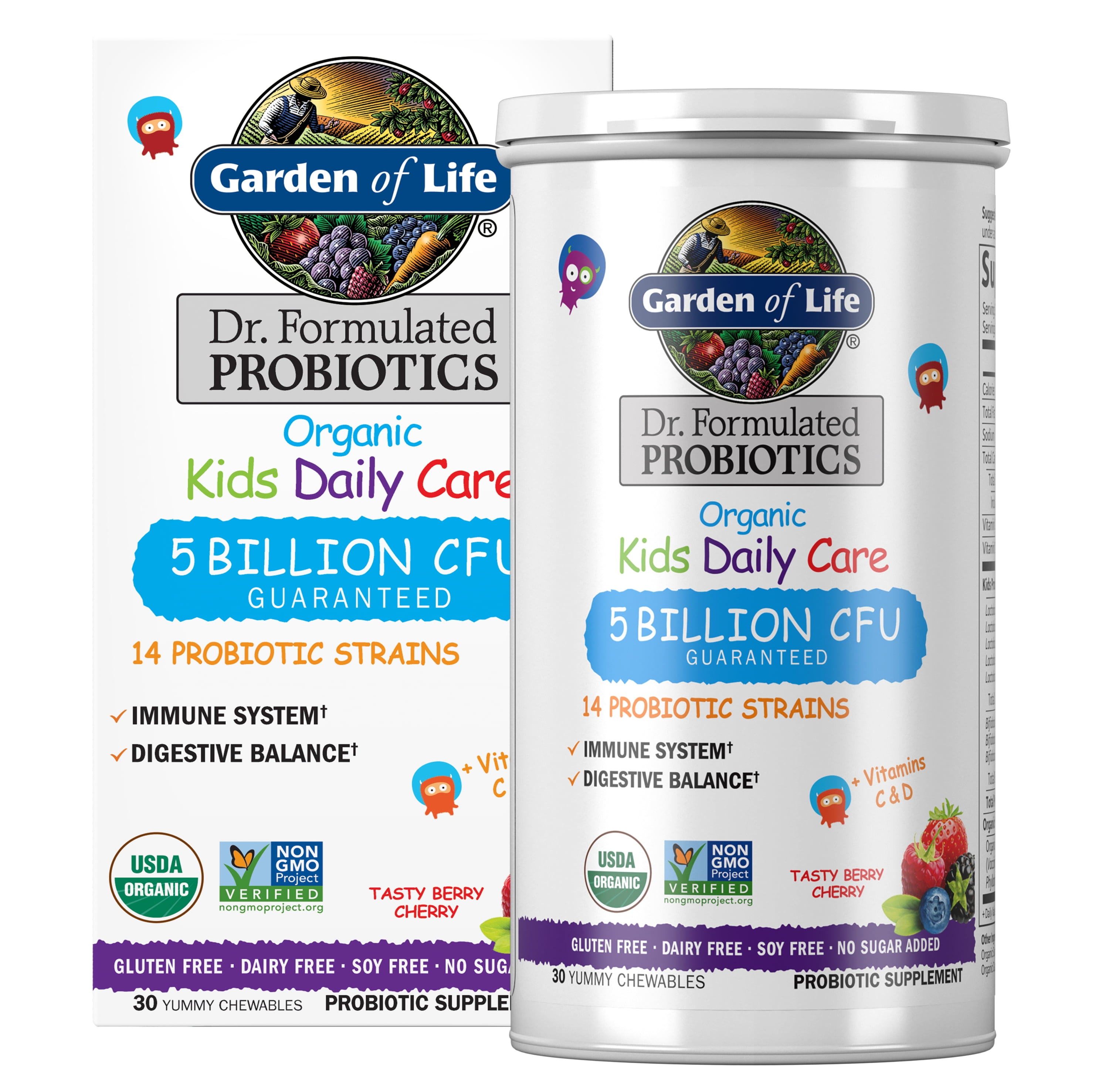 Garden of Life Kids Organic Probiotics | Daily Care | 5 Billion CFU ...