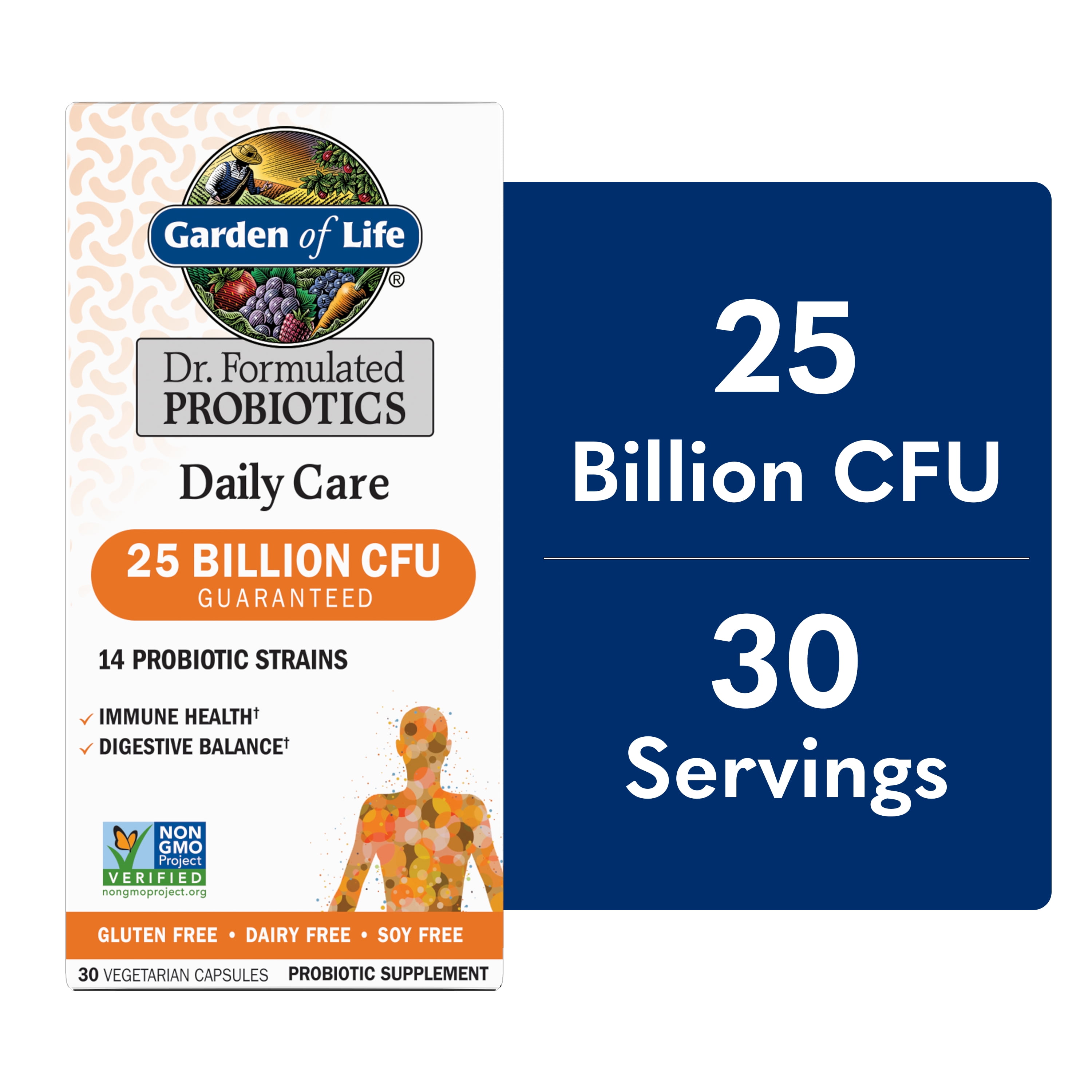 Garden of Life Probiotics Daily Care, 25 Billion CFU, 30ct - Walmart.com