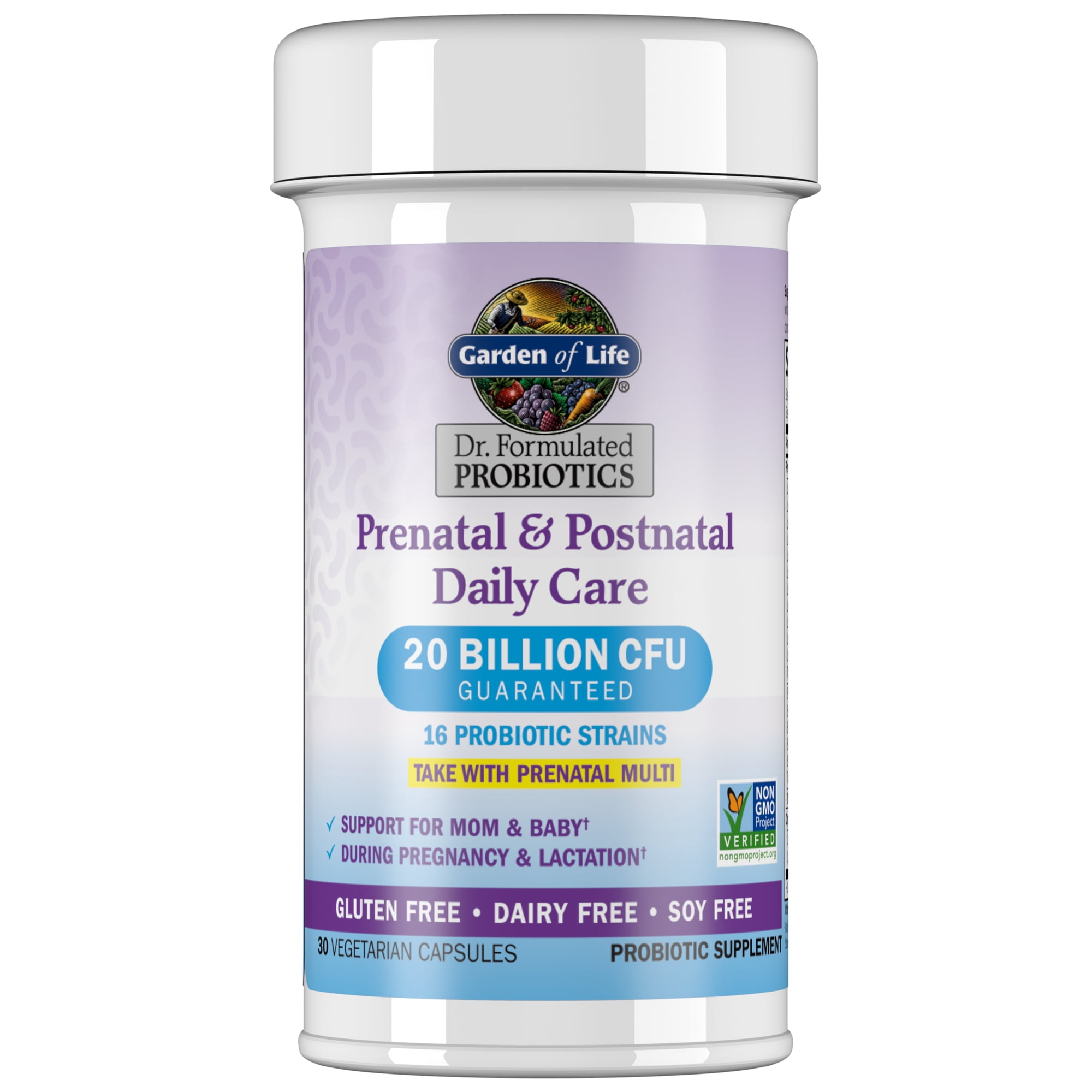Garden of Life Dr. Formulated Prenatal Daily Probiotics, 20 Billion CFU ...