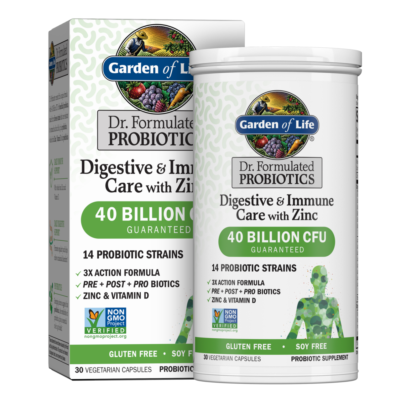 Garden of Life Dr. Formulated Men's Daily Probiotics, 40 Billion CFU ...