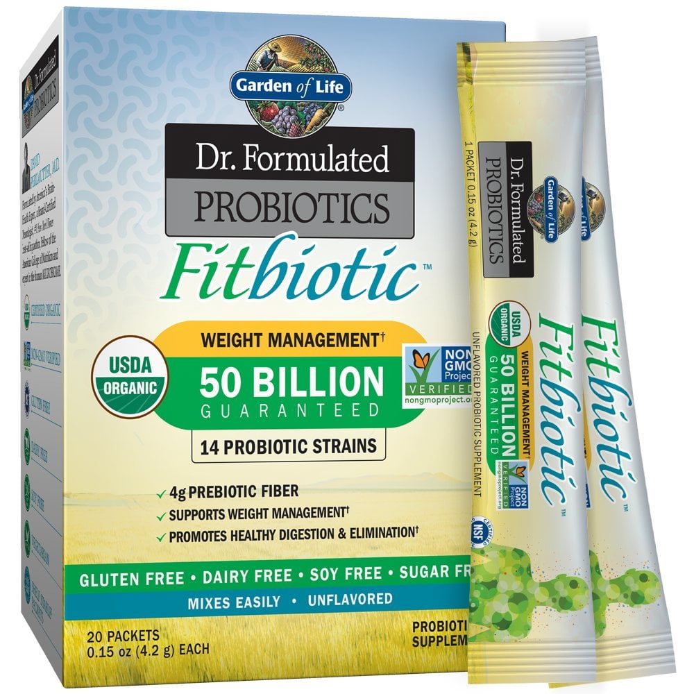 Garden of Life Dr. Formulated Probiotics Fitbiotic, 50 Billion Live ...