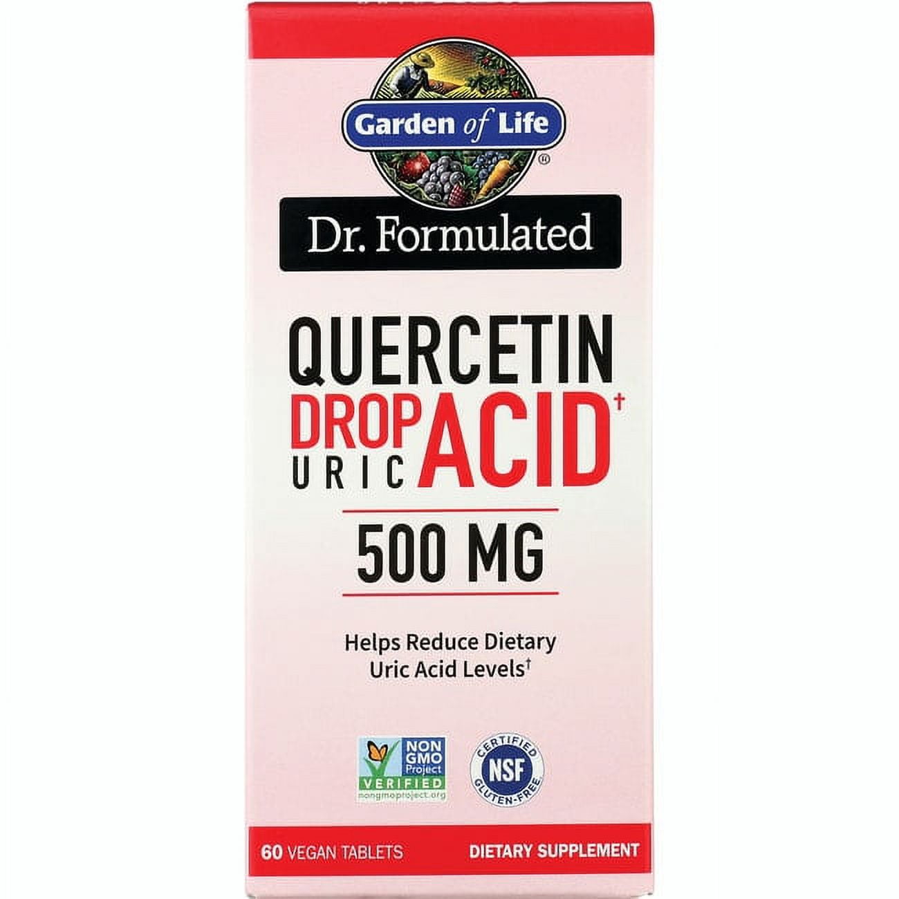 Garden of Life Dr. Formulated Quercetin Drop Uric Acid 500 mg 60 Veg ...