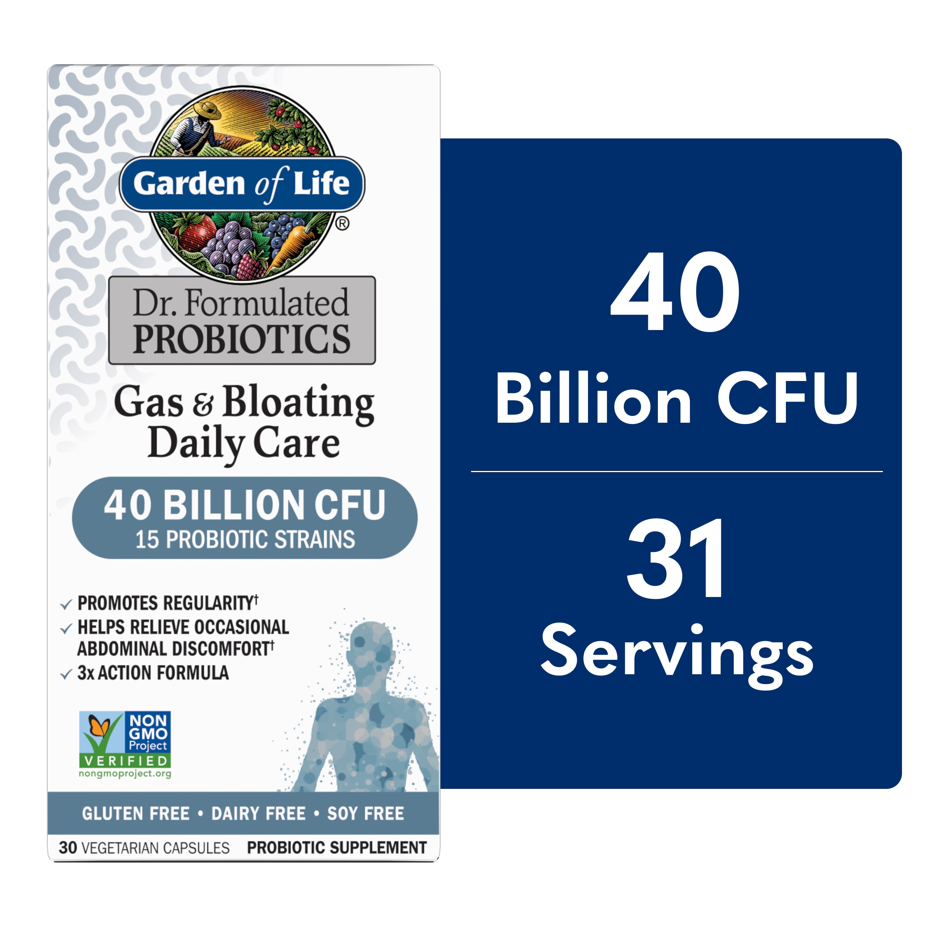 Garden of Life Daily Digestive Support Probiotic Capsules - Stomach ...