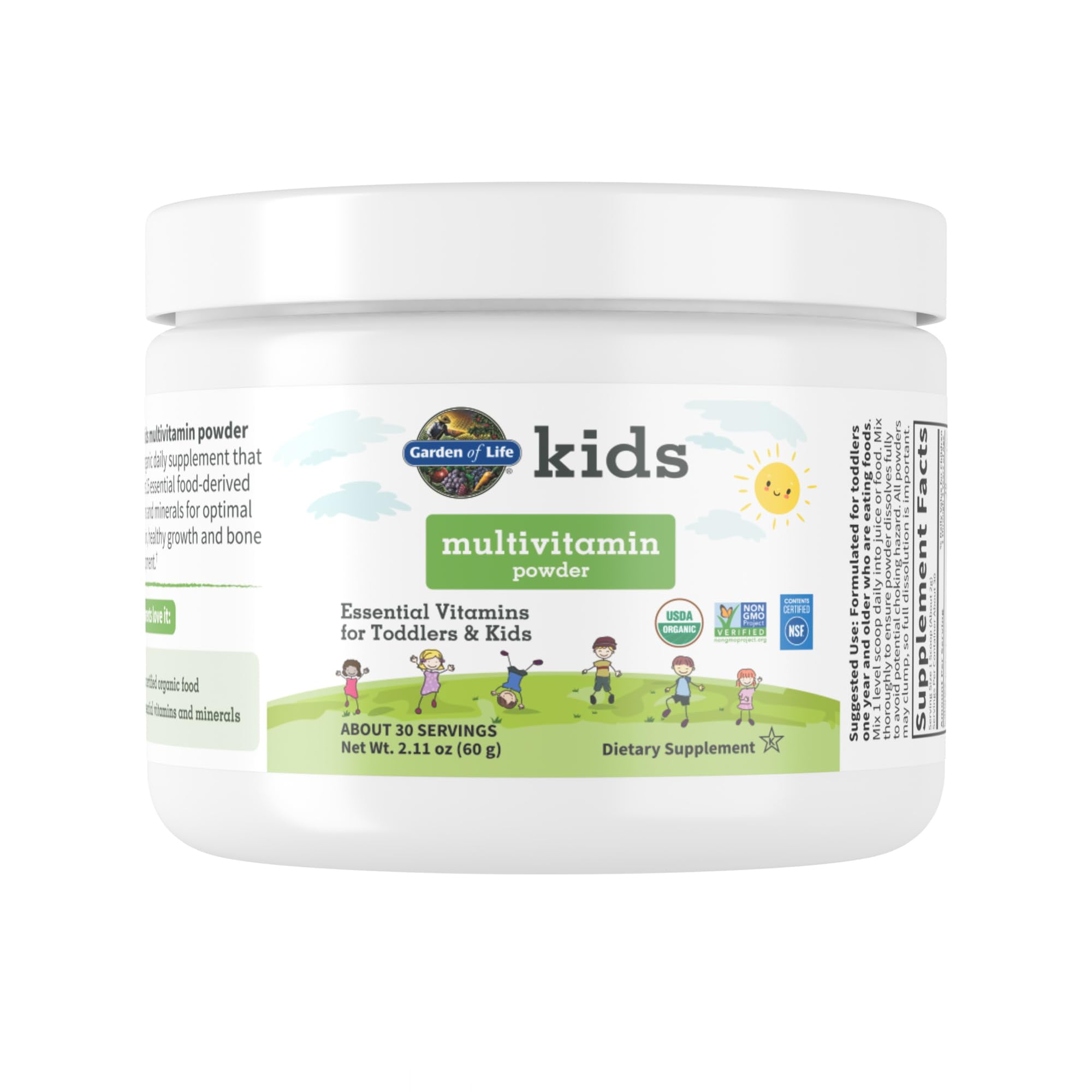 Garden of Life Kids Multivitamin Powder, 30 Servings - Walmart.com