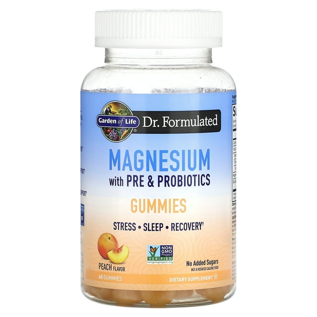 Garden of Life Vegan Magnesium Gummies with Pre & Probiotics for Sleep ...