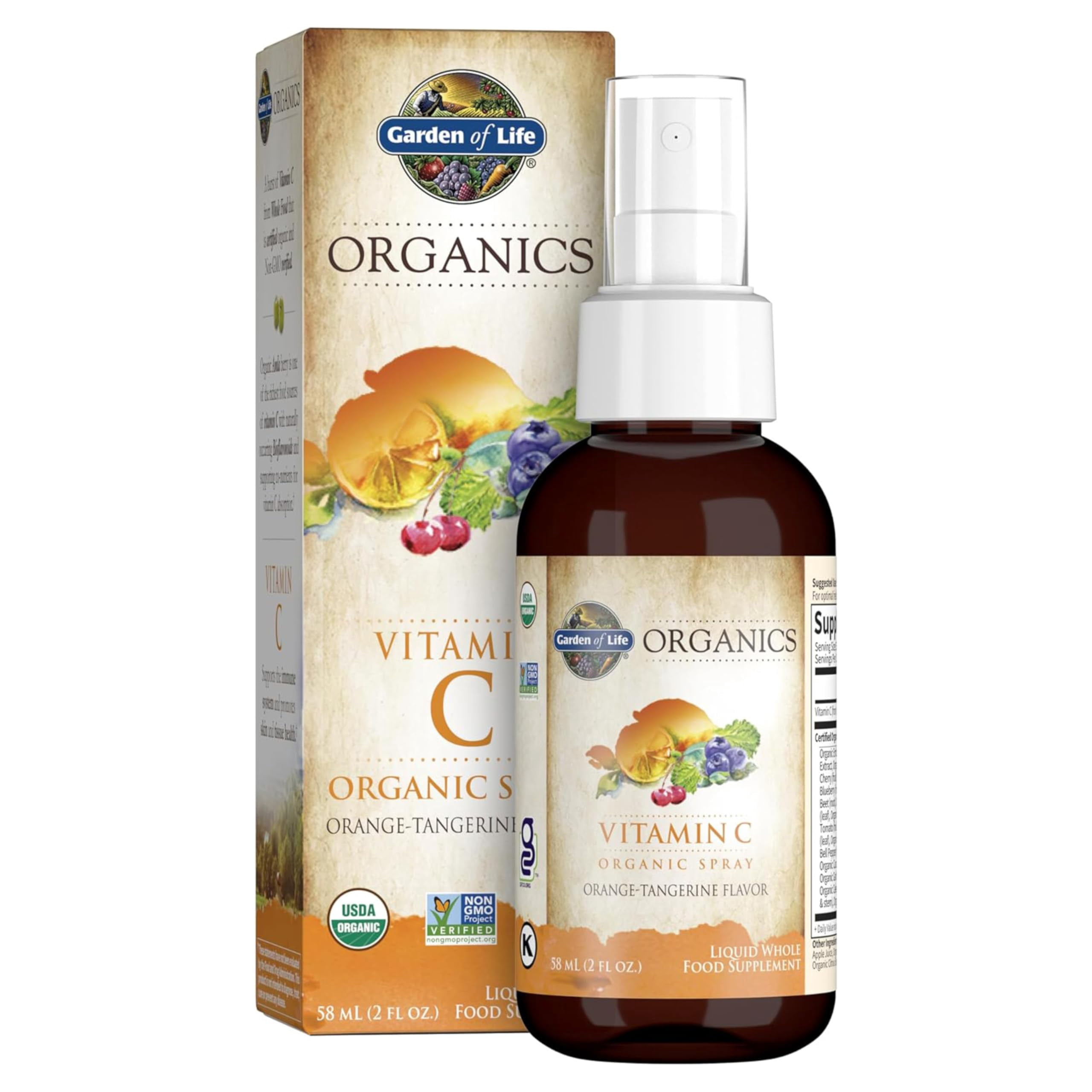 Garden of Life Mykind Organics Vitamin C Liquid Spray - Orange ...
