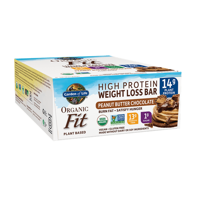 Garden Of Life Protein Organic Fit Weight Loss Bar, Peanut Butter ...