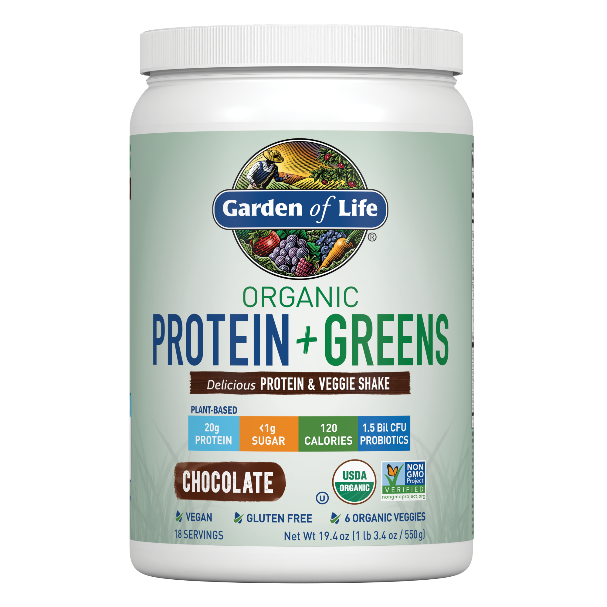 Garden of Life Raw Organic Protein Powder, Unflavored, 22g Protein, 1 ...