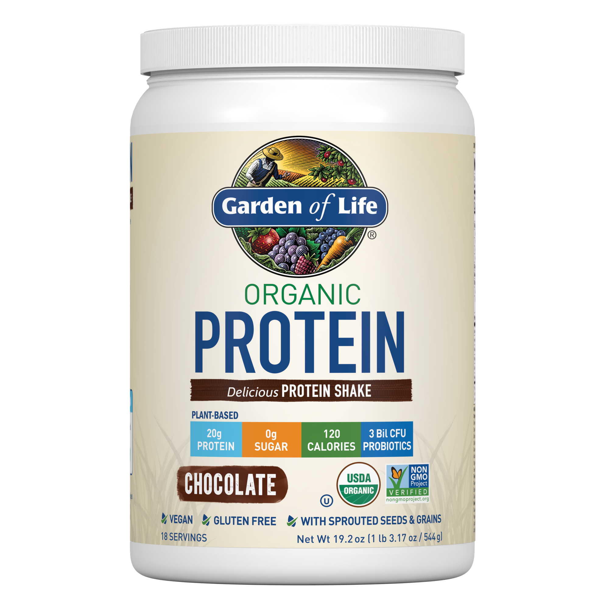 Garden of Life Raw Organic Protein Chocolate 23.4oz (1 lb 7.4 oz / 664g ...
