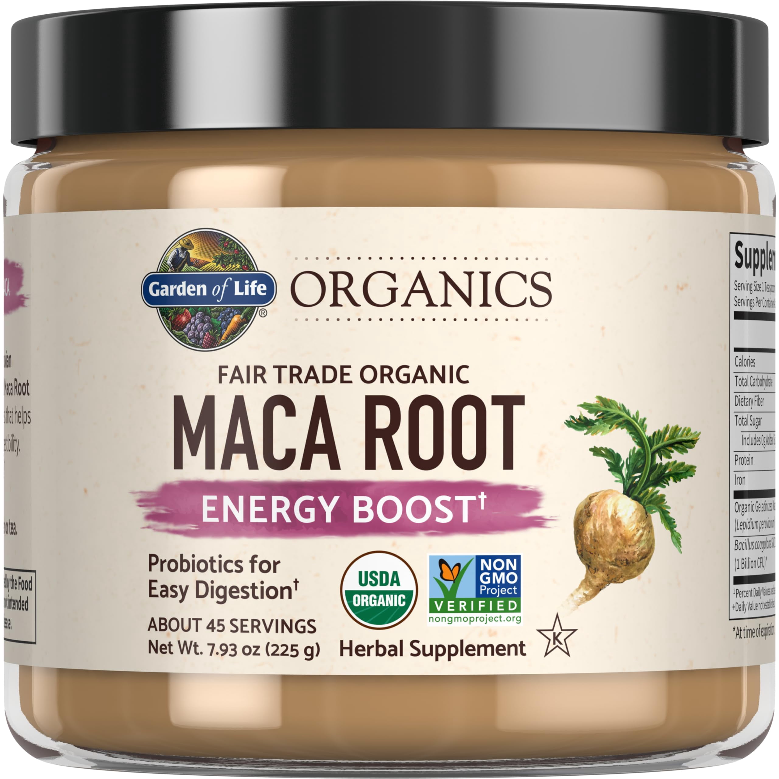 Garden of Life MyKind Organics Probiotic, Fair Trade Organic Maca Root ...