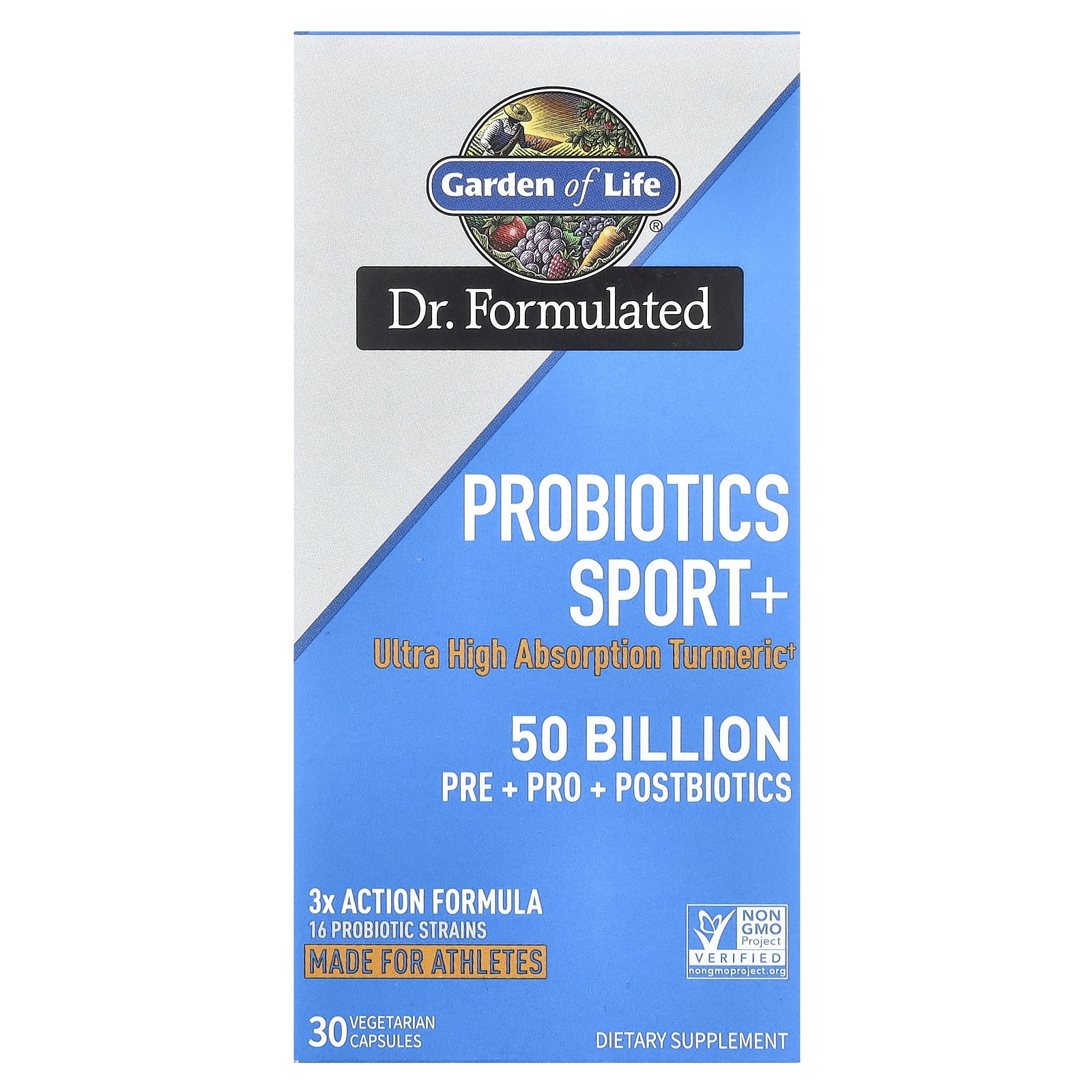 Garden of Life Probiotics Sport, 50 Billion CFU, Prebiotics for ...