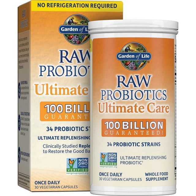 Garden of Life Raw Probiotics Ultimate Care, Digestive & Immune Support ...