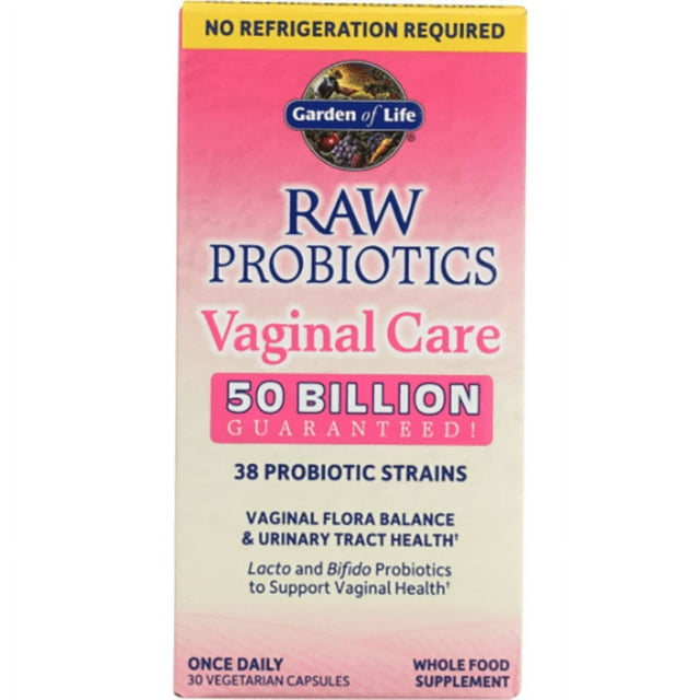 Garden of Life Raw Probiotics Vaginal Care 50 Billion Cfu 30 Veg Caps ...