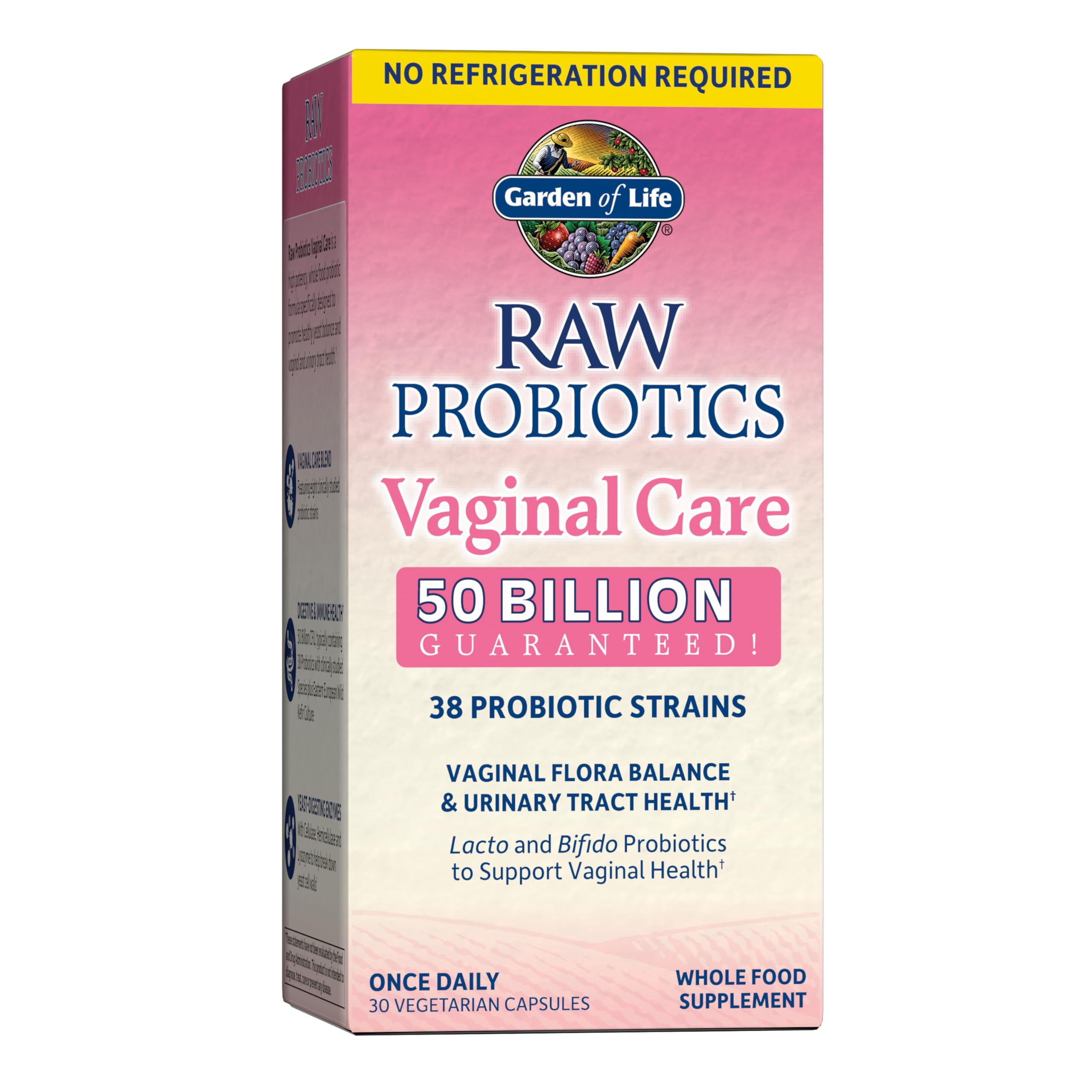 Garden of Life Health Capsules - Raw Probiotics, Vaginal Care, 50 ...