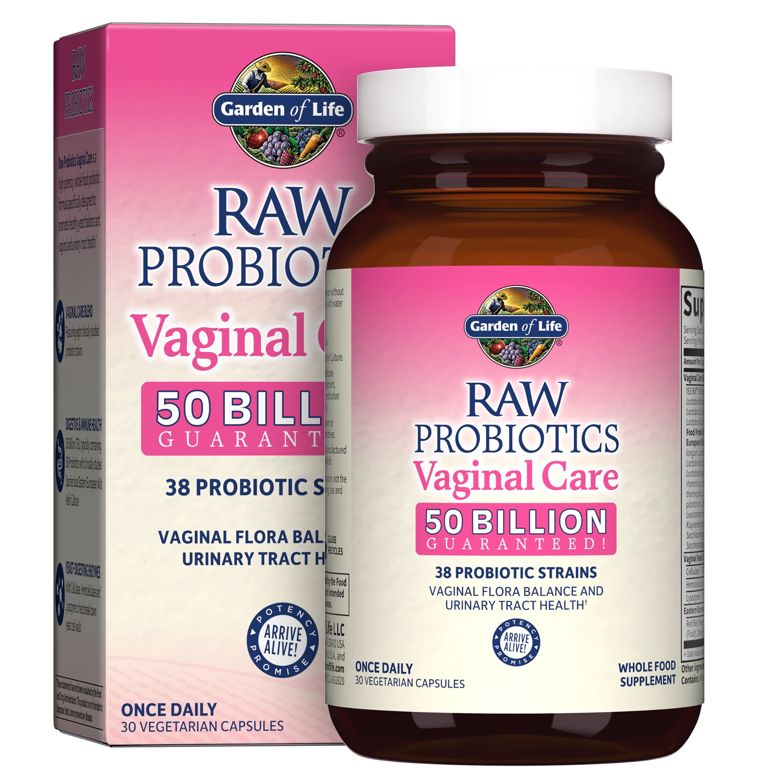 Garden of Life - Raw Probiotics Vaginal Care for Feminine Health - 30 ...