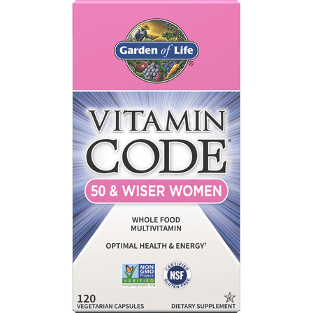 Garden of Life, Men's Vitamin Code 50 & Wiser, 120 Capsules - Walmart.com