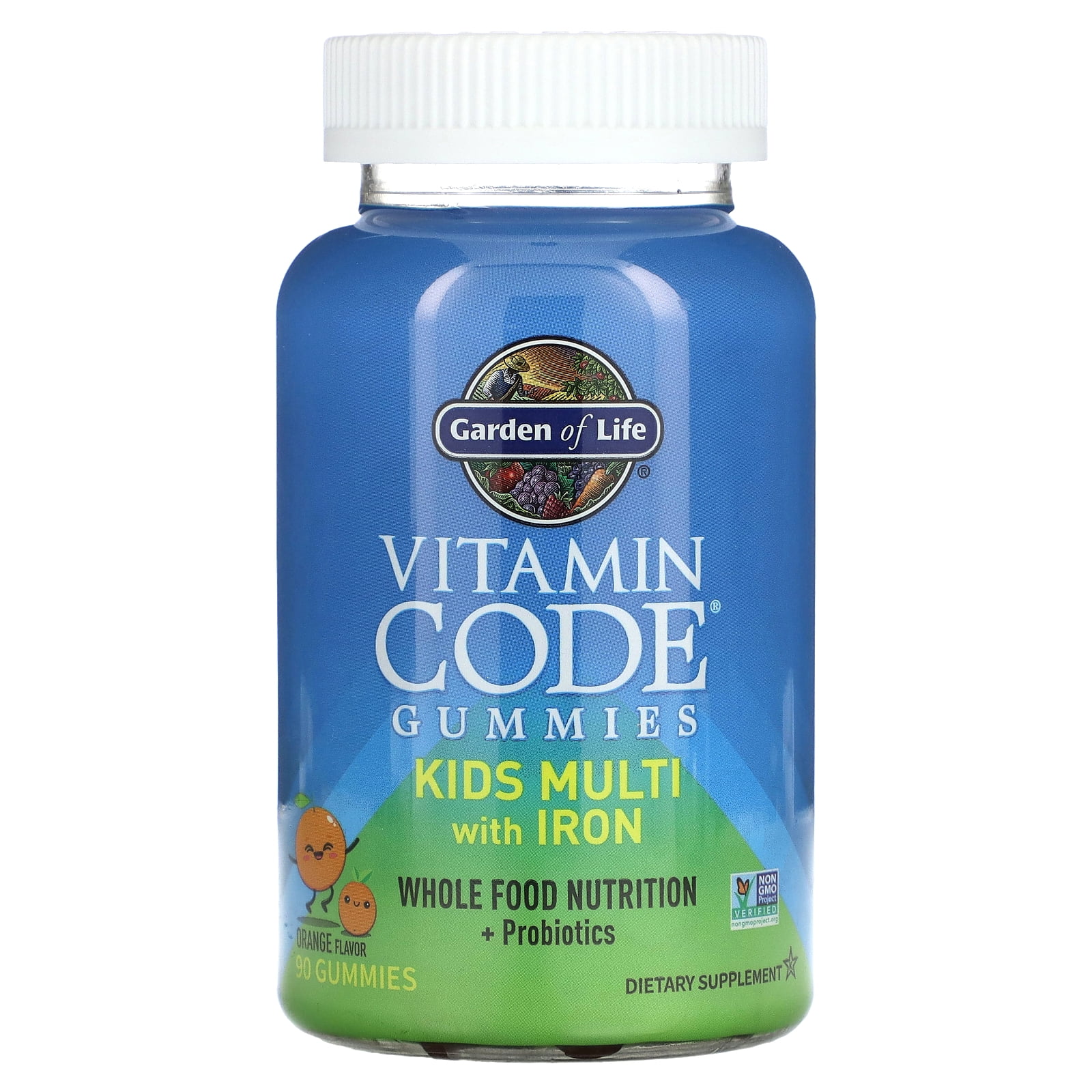 Garden of Life Vitamin Code Kids Multi Gummies with Iron, Orange Flavor ...