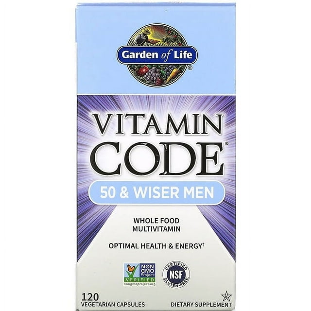 Garden of Life - Vitamin Code RAW 50 & Wiser Men's Multi Formula - 120 ...