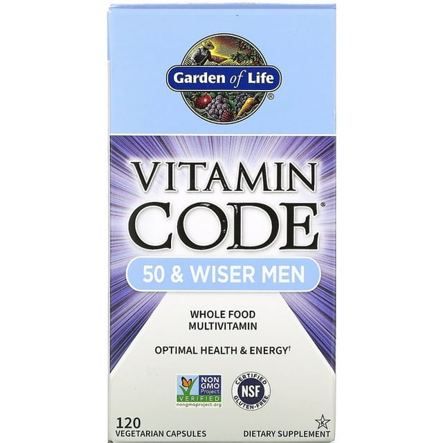 Garden Of Life Vitamin Code Raw 50 And Wiser Mens Multi Formula 120