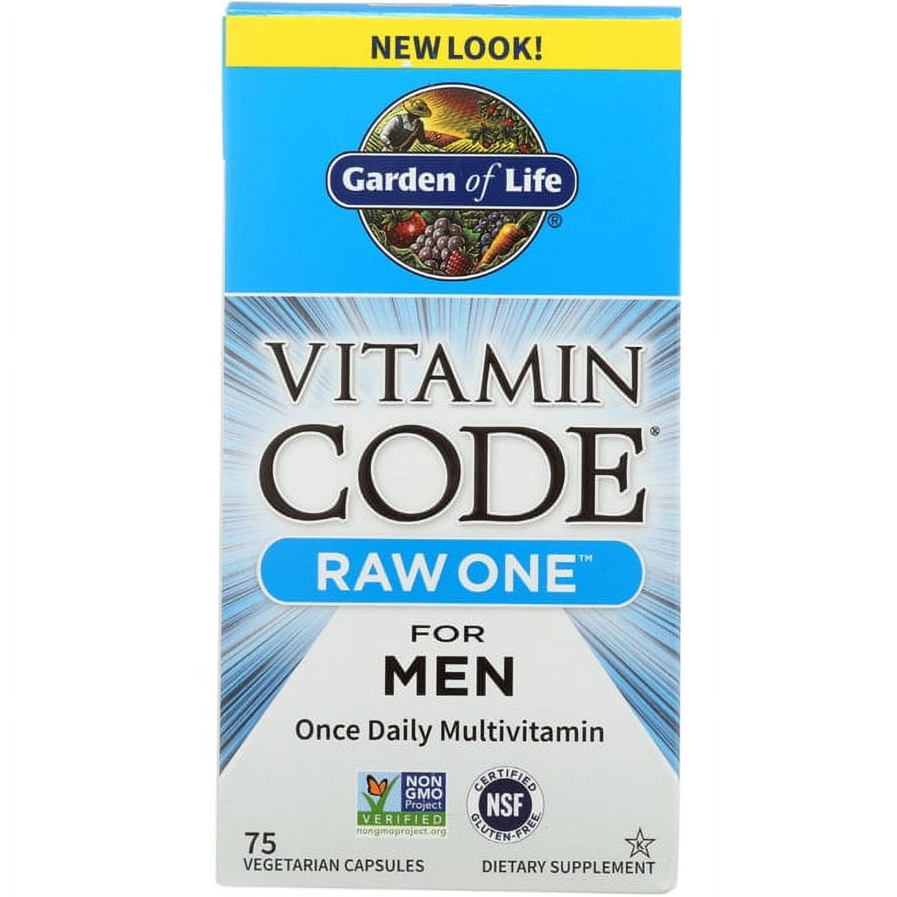 Garden of Life Vitamin Code Raw One for Men, 75 Capsules - Walmart.com