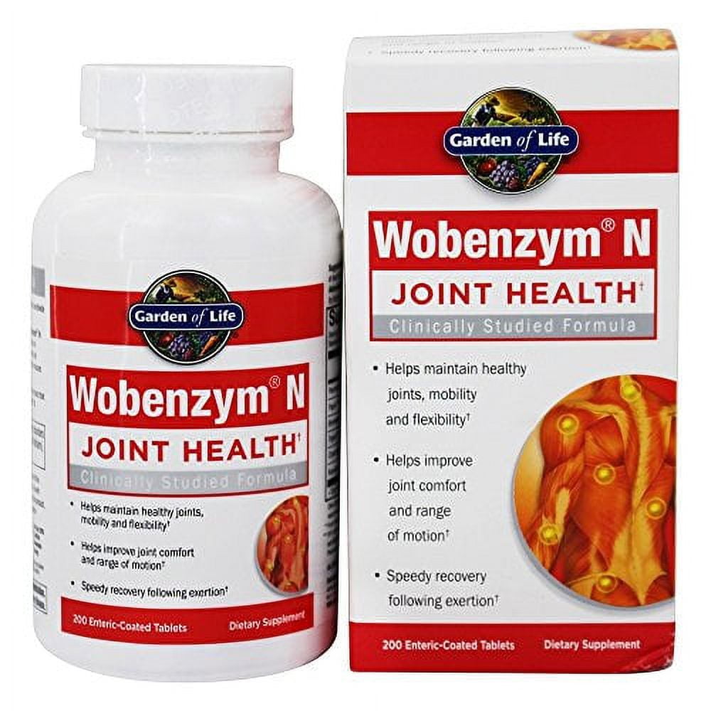 Garden of Life Wobenzym N, Healthy Restore & Well Supplements, 200 ...
