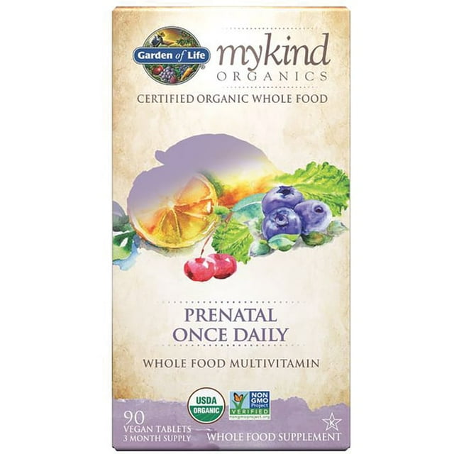Garden of Life mykind Organics Prenatal Once Daily Multi 90 Organic ...