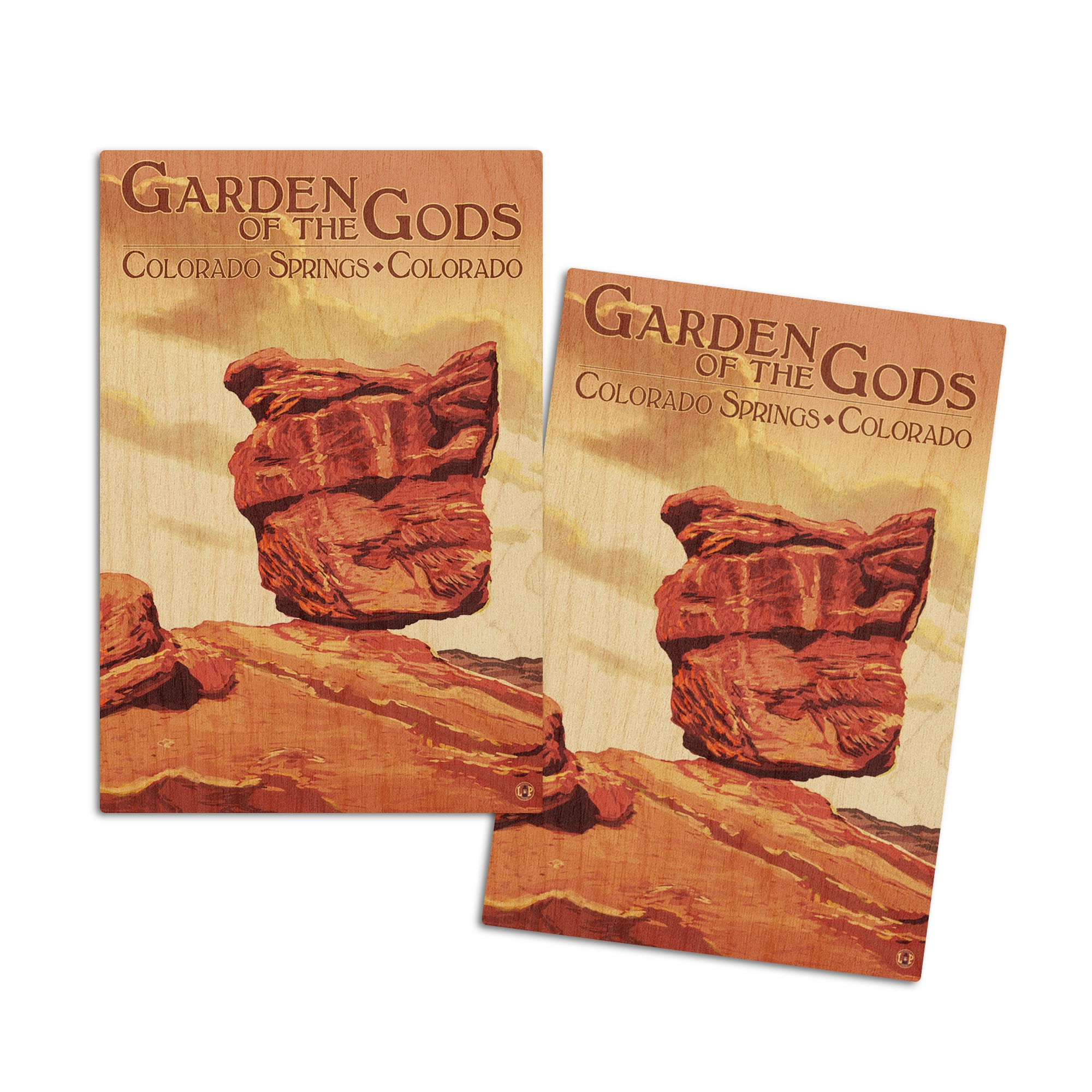 Garden of the Gods, Balanced Rock (4x6 Birch Wood Postcards, 2-Pack ...