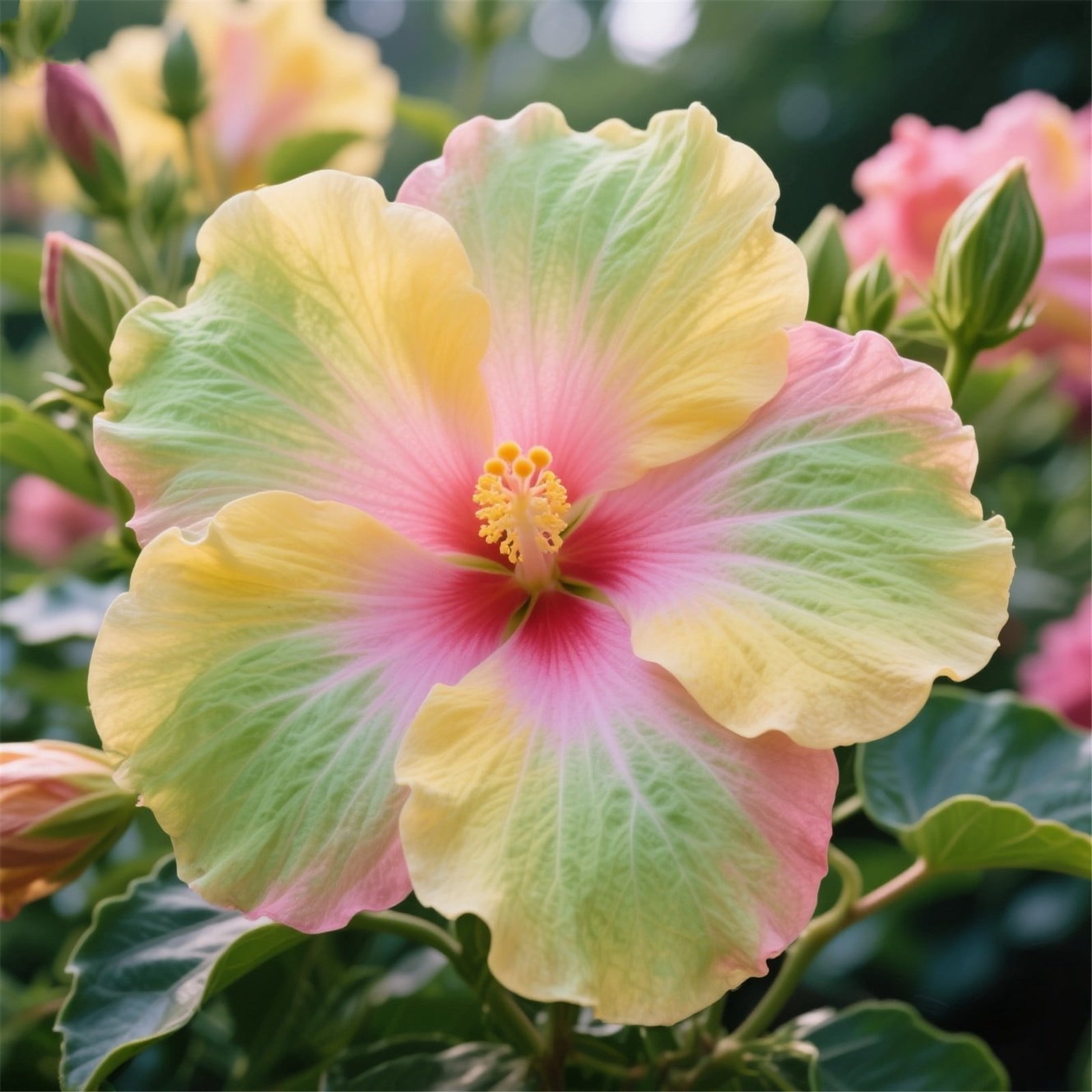 Garden protagonist Ornament[Hibiscus (rhizomes)for planting]grows well ...