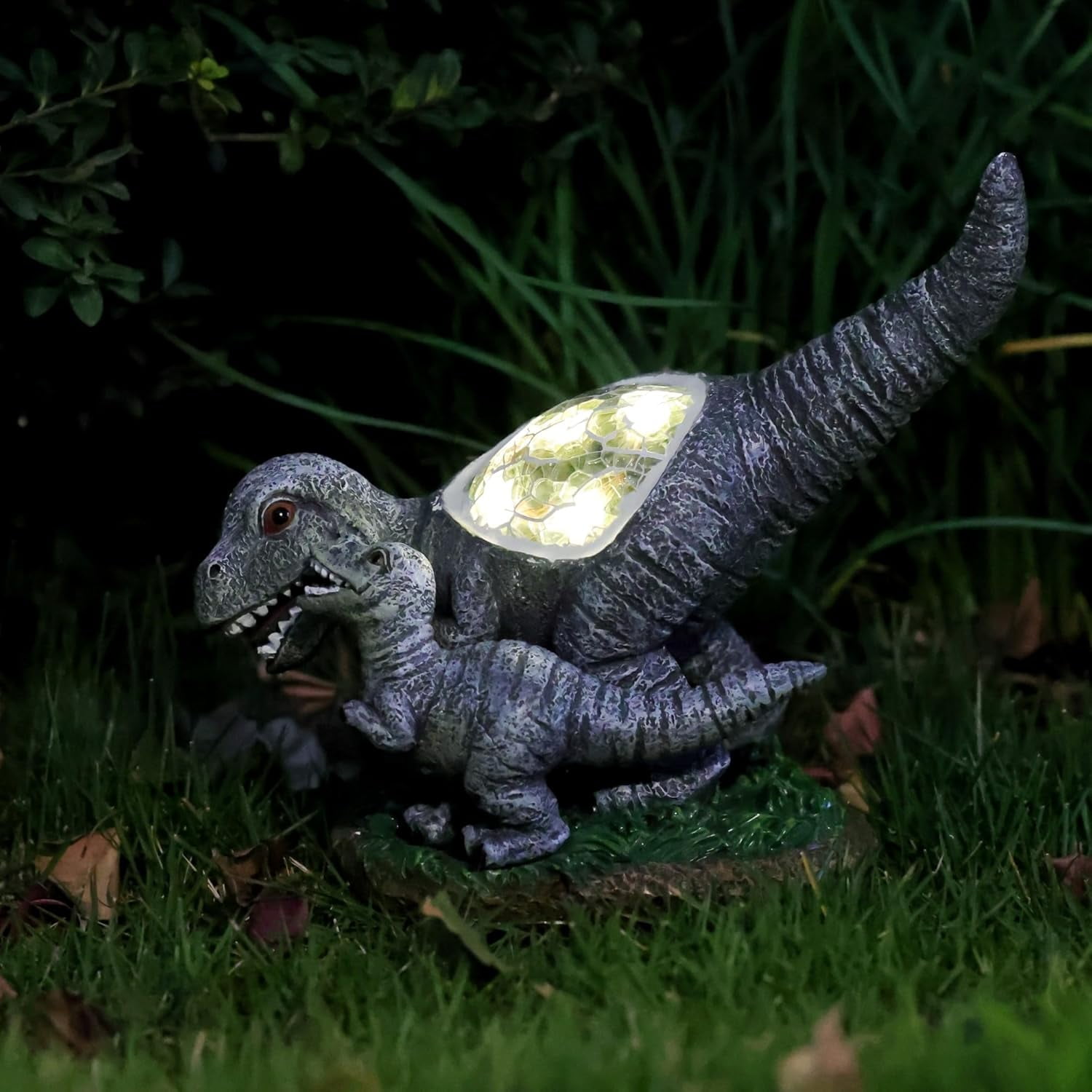 Garden statue, outdoor solar statue decoration, resin statue with solar ...
