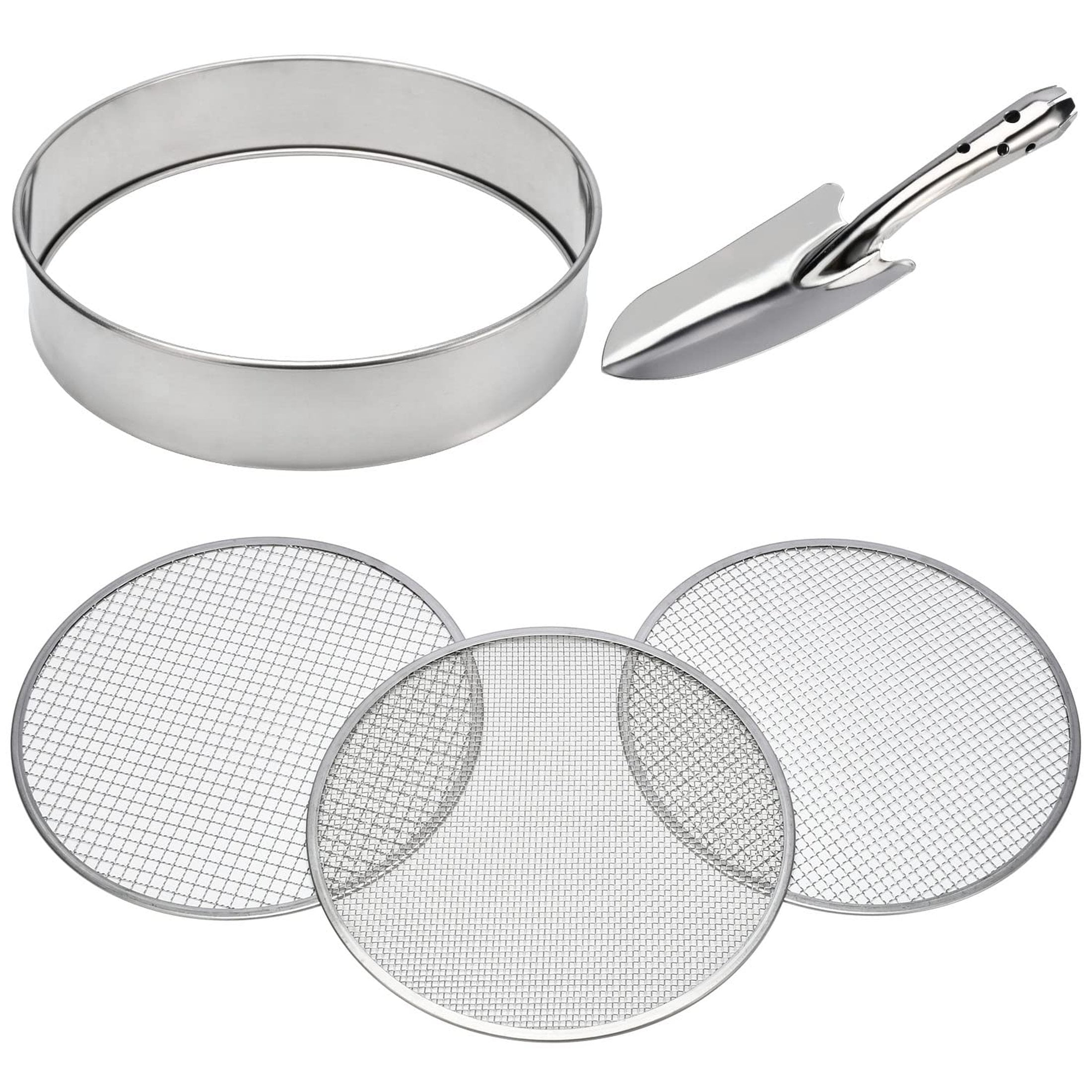 GardenPro Stainless Steel Soil Sieve Set with Mesh Filters - Walmart.com