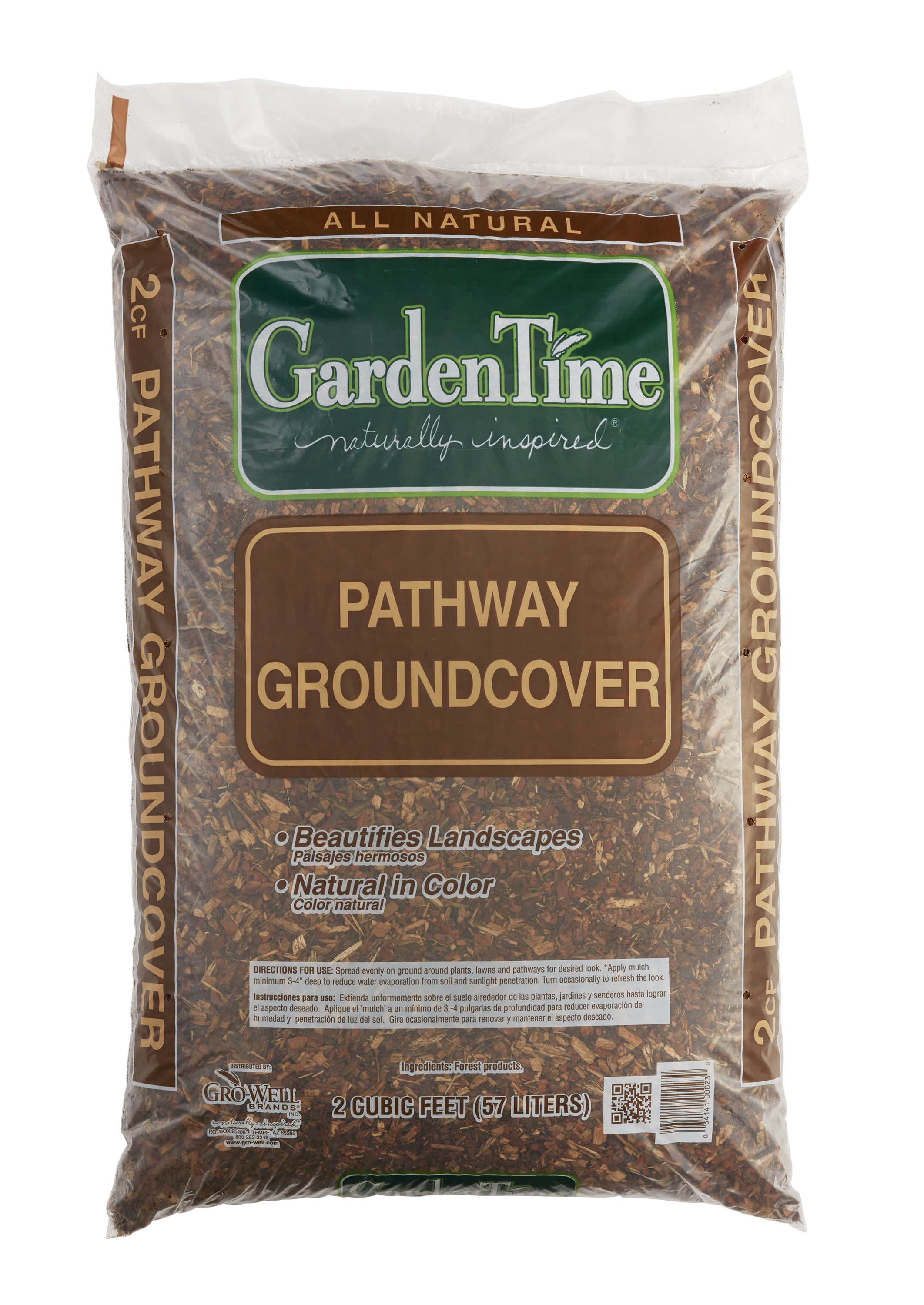 GardenTime Brown Pathway Bark Mulch, 2 cu. ft. - Walmart.com