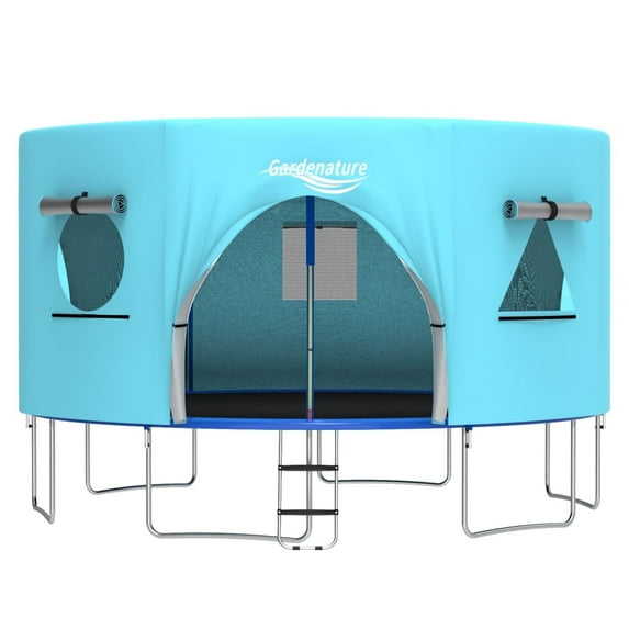 Gardenature 12ft 8 Poles Trampoline Tent for Kids with UV Protection ...