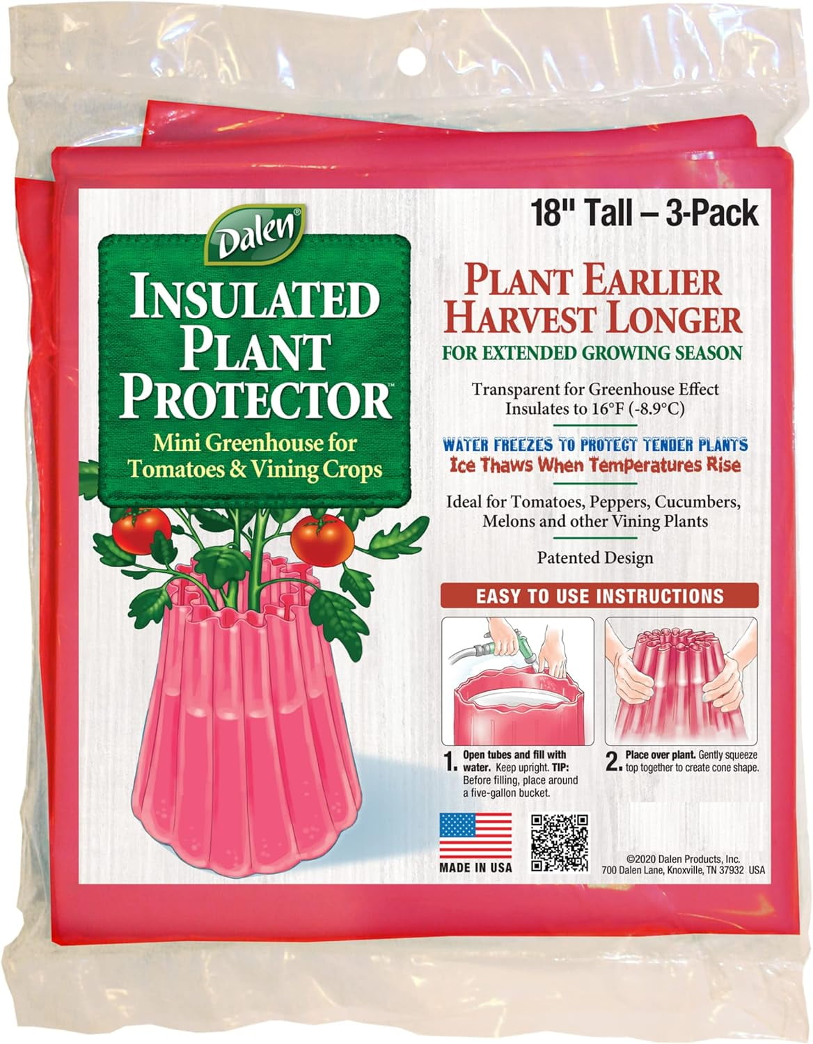 Gardeneer Insulated Plant Protectors, Red, Set of 9 - Walmart.com