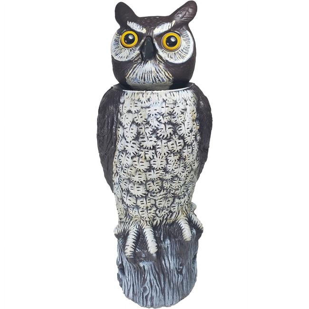 Dalen 18 in. Realistic Garden Scarecrow Tiger Owl, Plastic Decoy ...