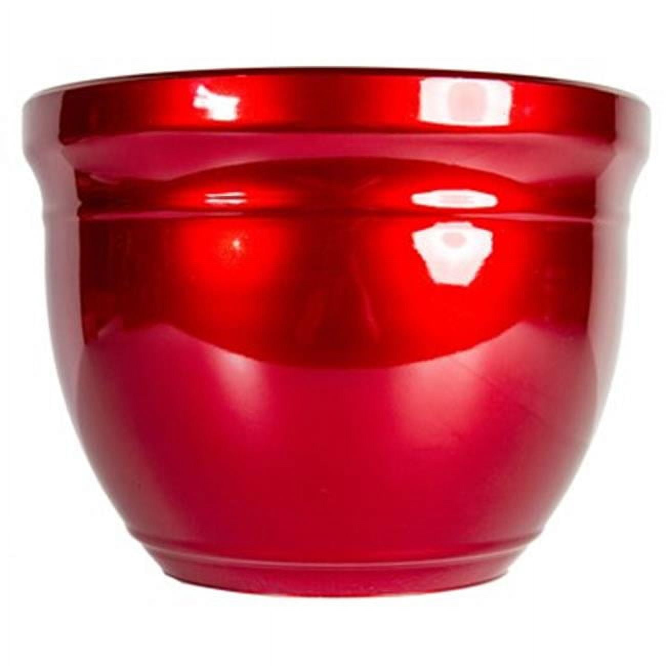 Gardener Select 15 in. Red Madison Metallic Planter - Walmart.com