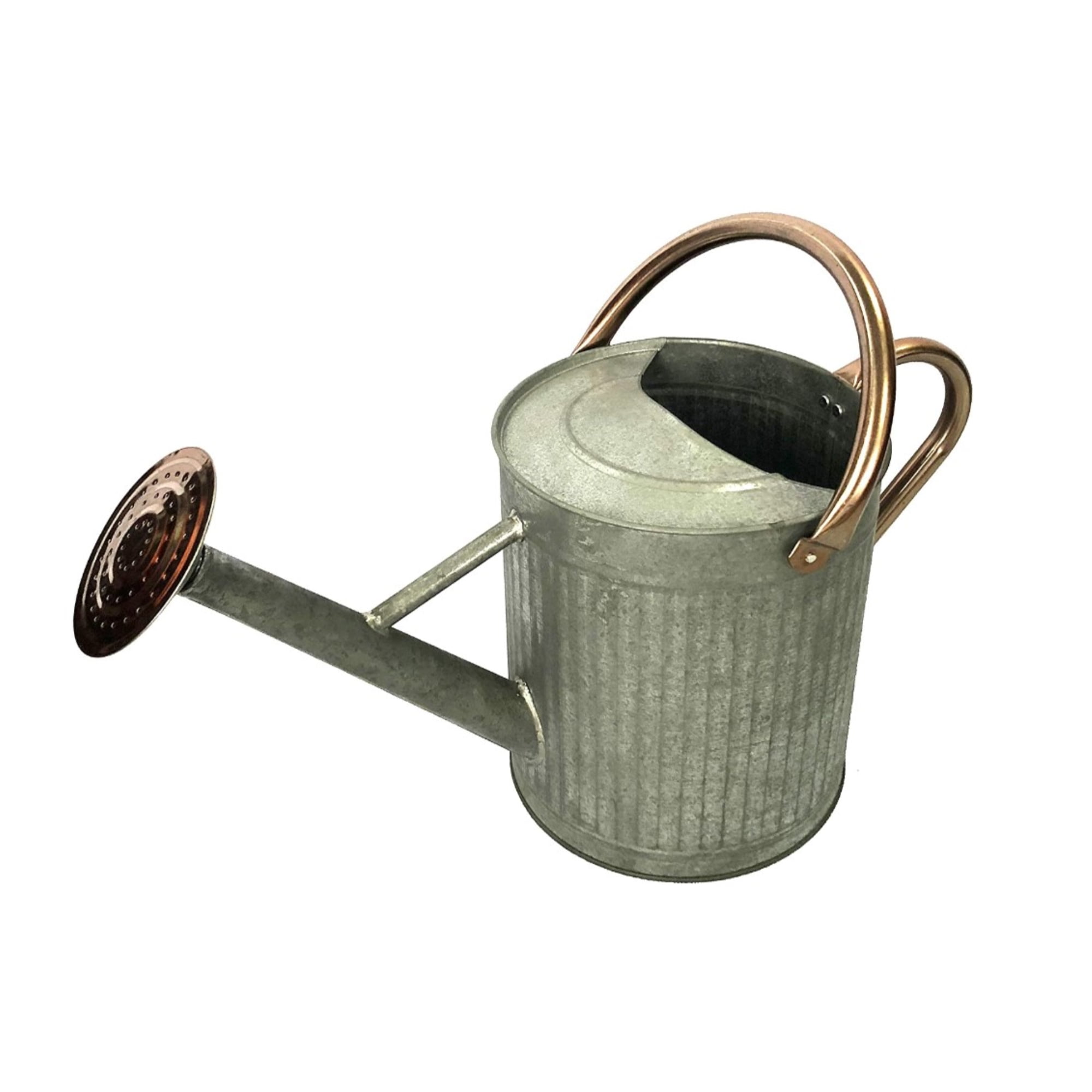 Gardener Select Antique Galvanized Watering Can, Copper Handle, 3.5L (0 ...