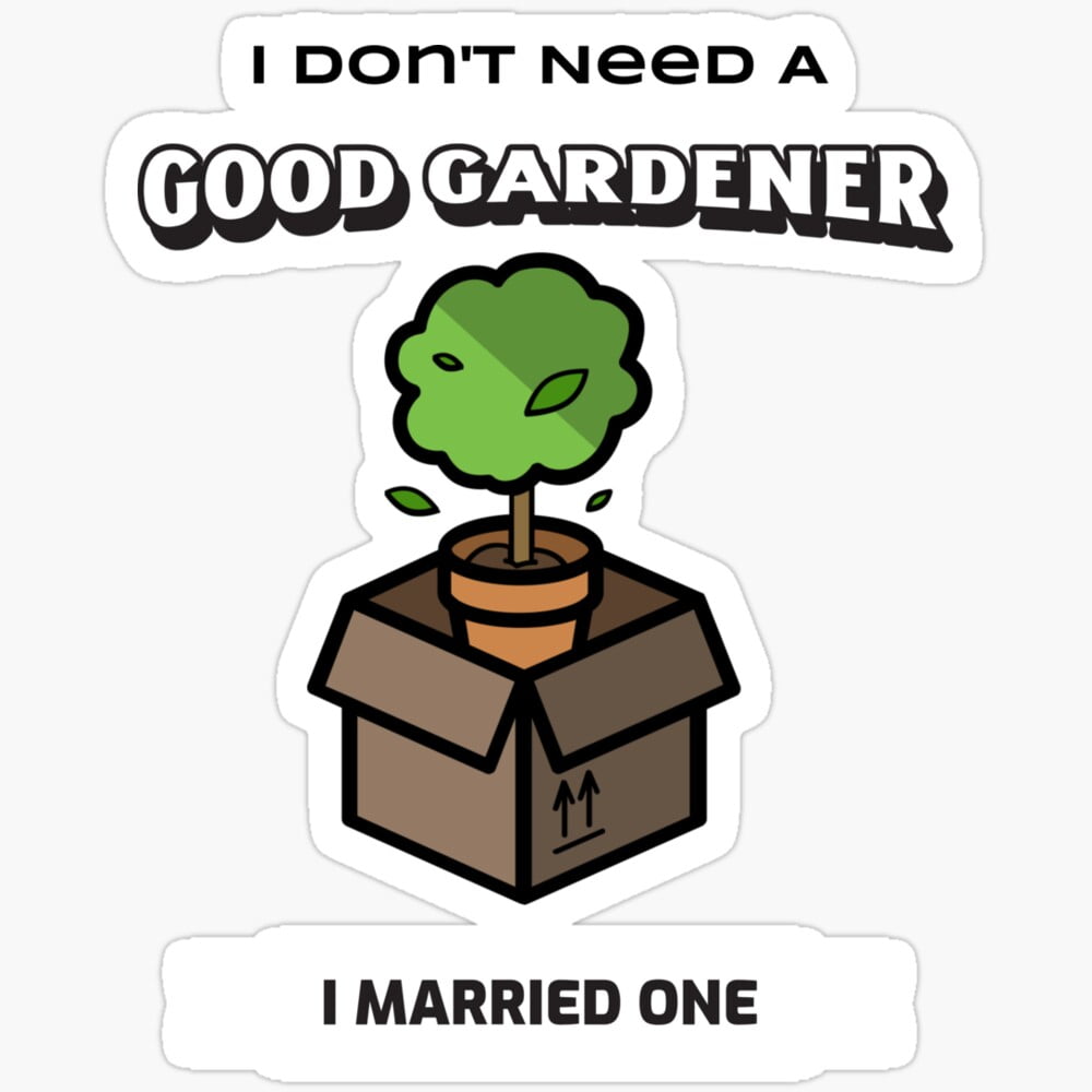 Gardener Spouse Sticker Phone Decal Water Bottle Stickers Car Decals ...