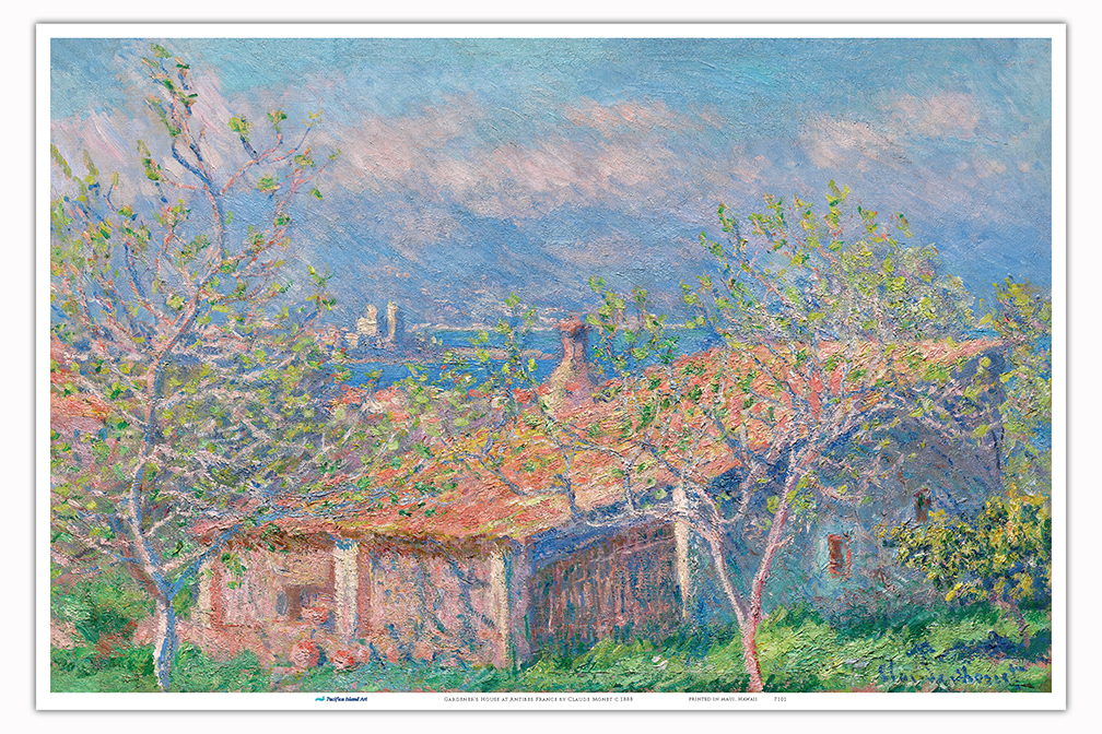 Gardener's House at Antibes France - From an Original Color Painting by ...