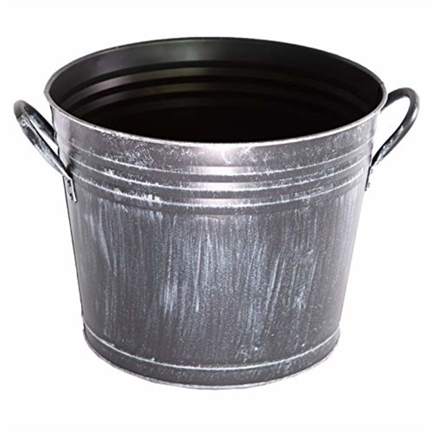 Gardener's Select Metal Bucket Planter, Black 8" - Walmart.com