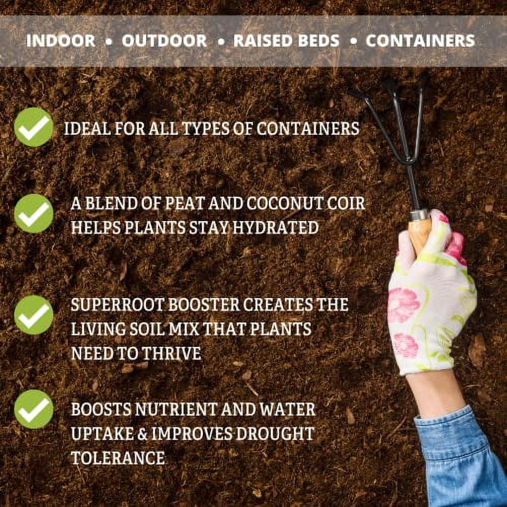Gardener's Supply Company 40 Qts Potting Mix | SuperRoot Booster & Moisture-Retaining Coir ...