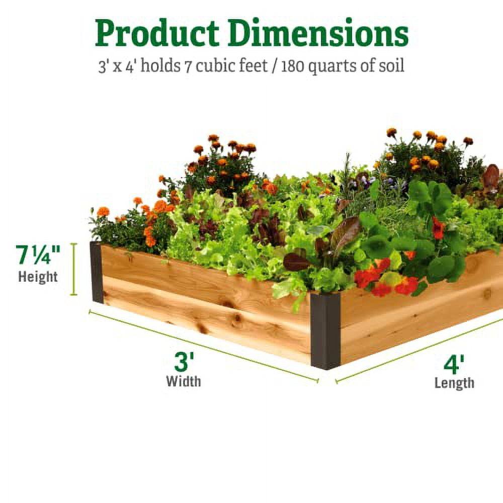 Gardener's Supply Company Cedar Raised Garden Bed 3' x4' | Weather ...