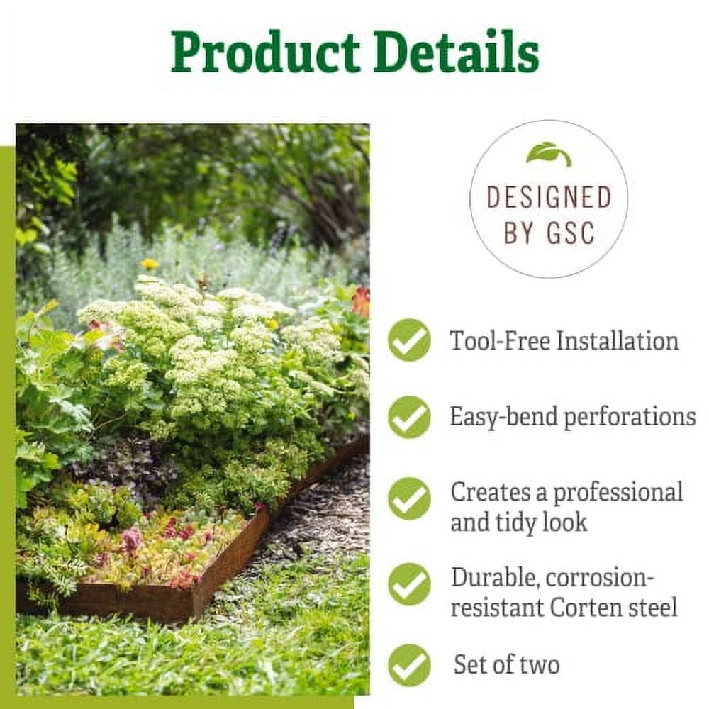 Gardener's Supply Company | Corten Steel Customizable Angle Landscape ...