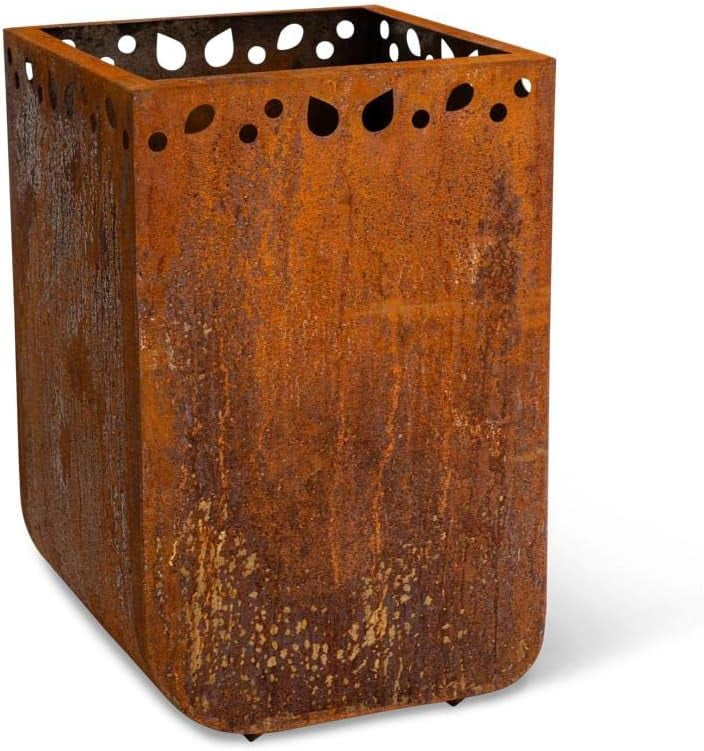 Gardener's Supply Company Corten Steel Tall Leaf Rim Planter | 21" High ...