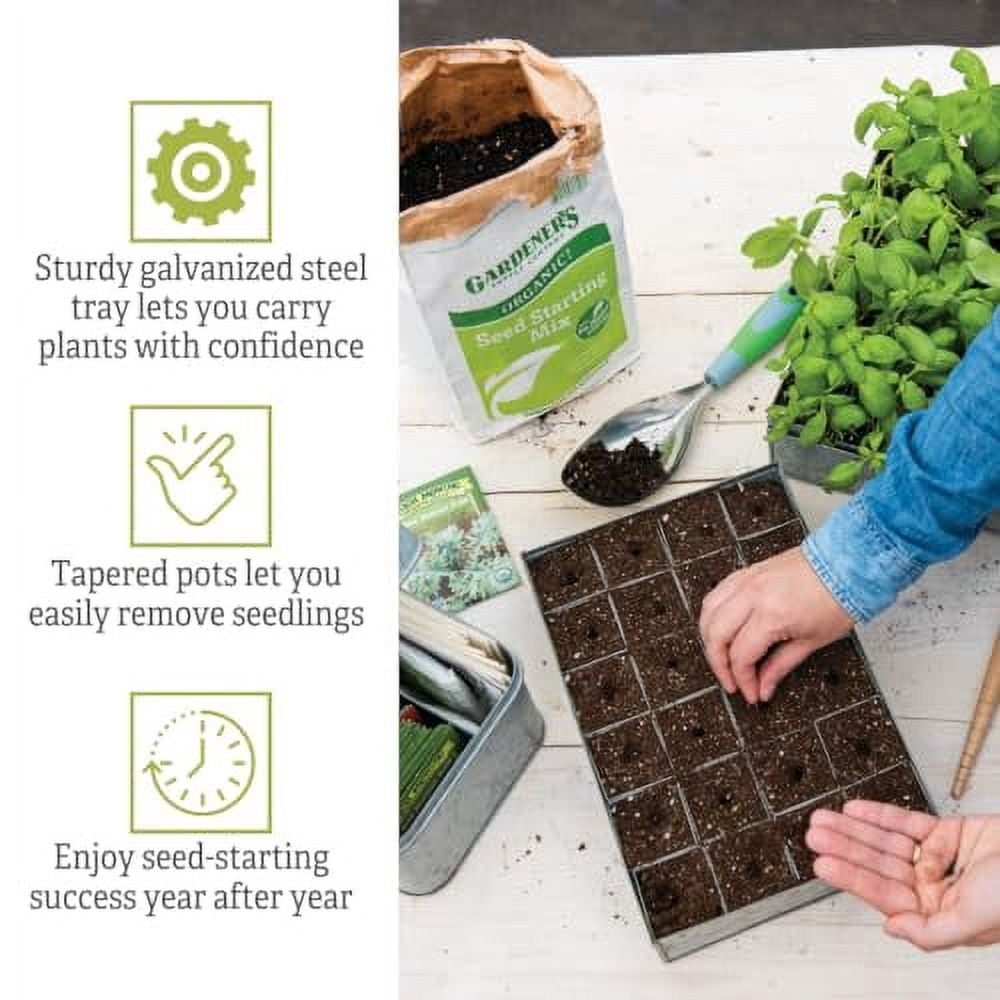 Gardener's Supply Company Self-Watering Galvanized Steel Seed Starting ...
